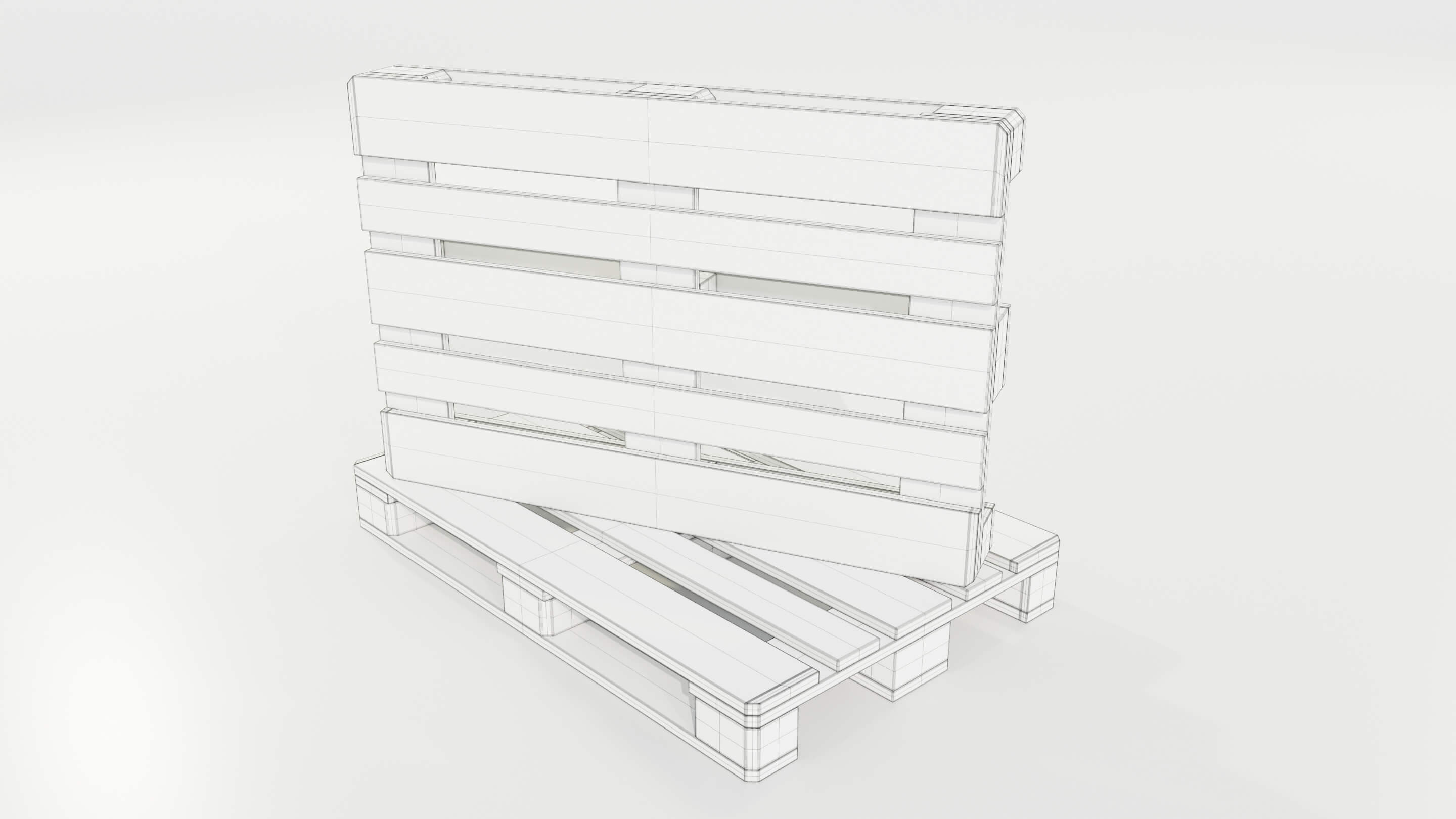 Wooden Pallets - 3D Model by 3Dmae