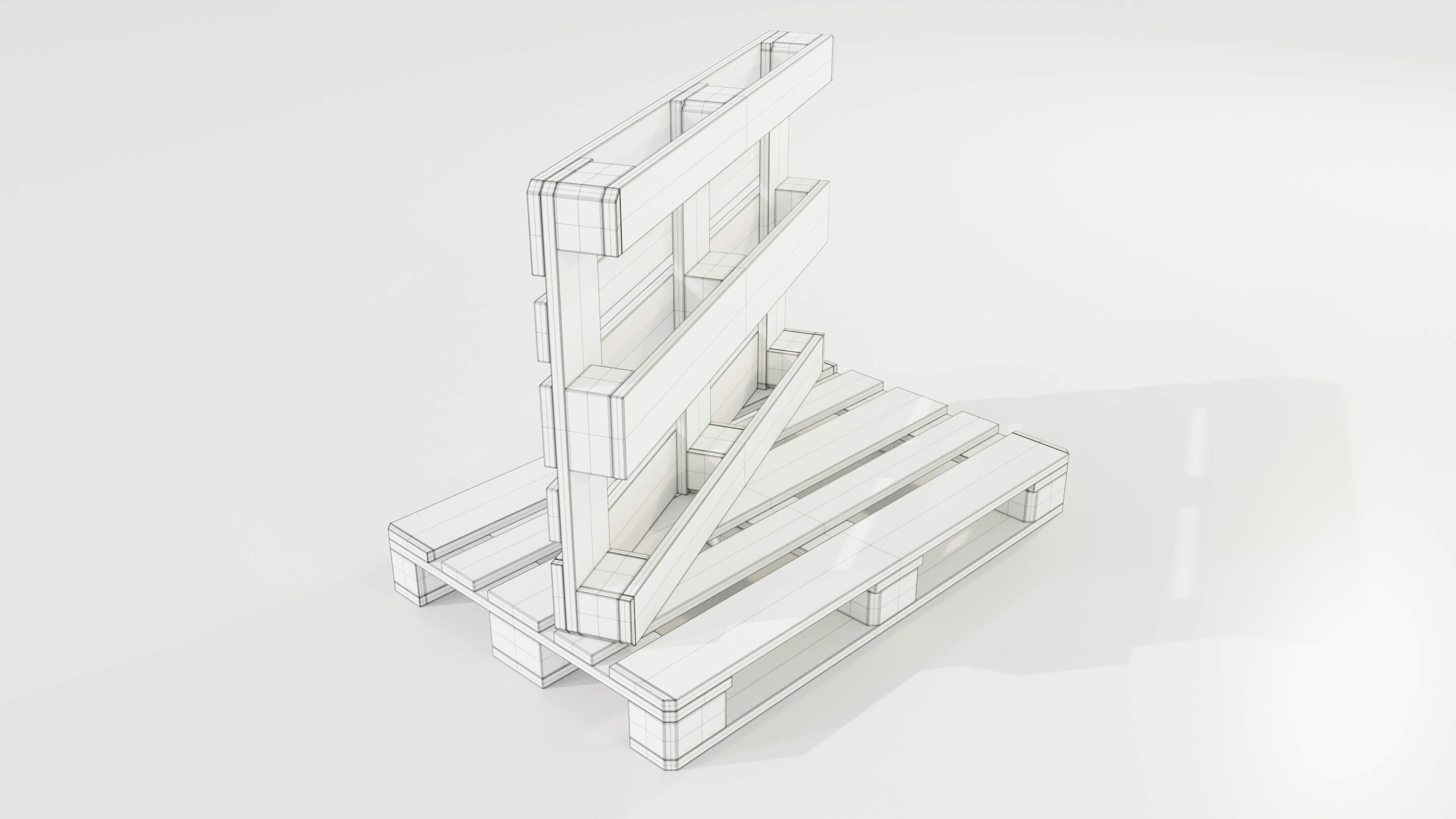 Wooden Pallets - 3D Model by 3Dmae