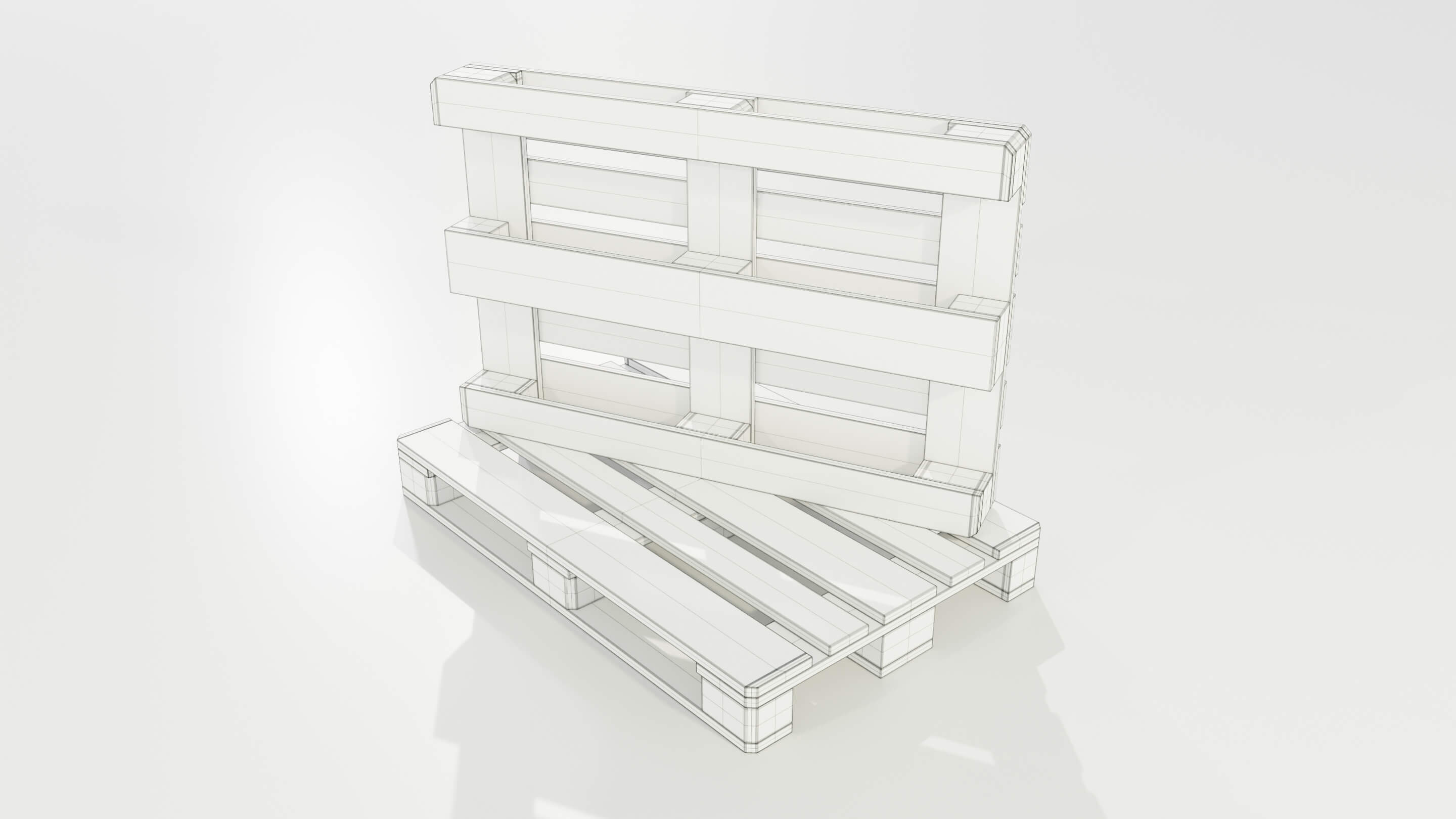 Wooden Pallets - 3D Model by 3Dmae