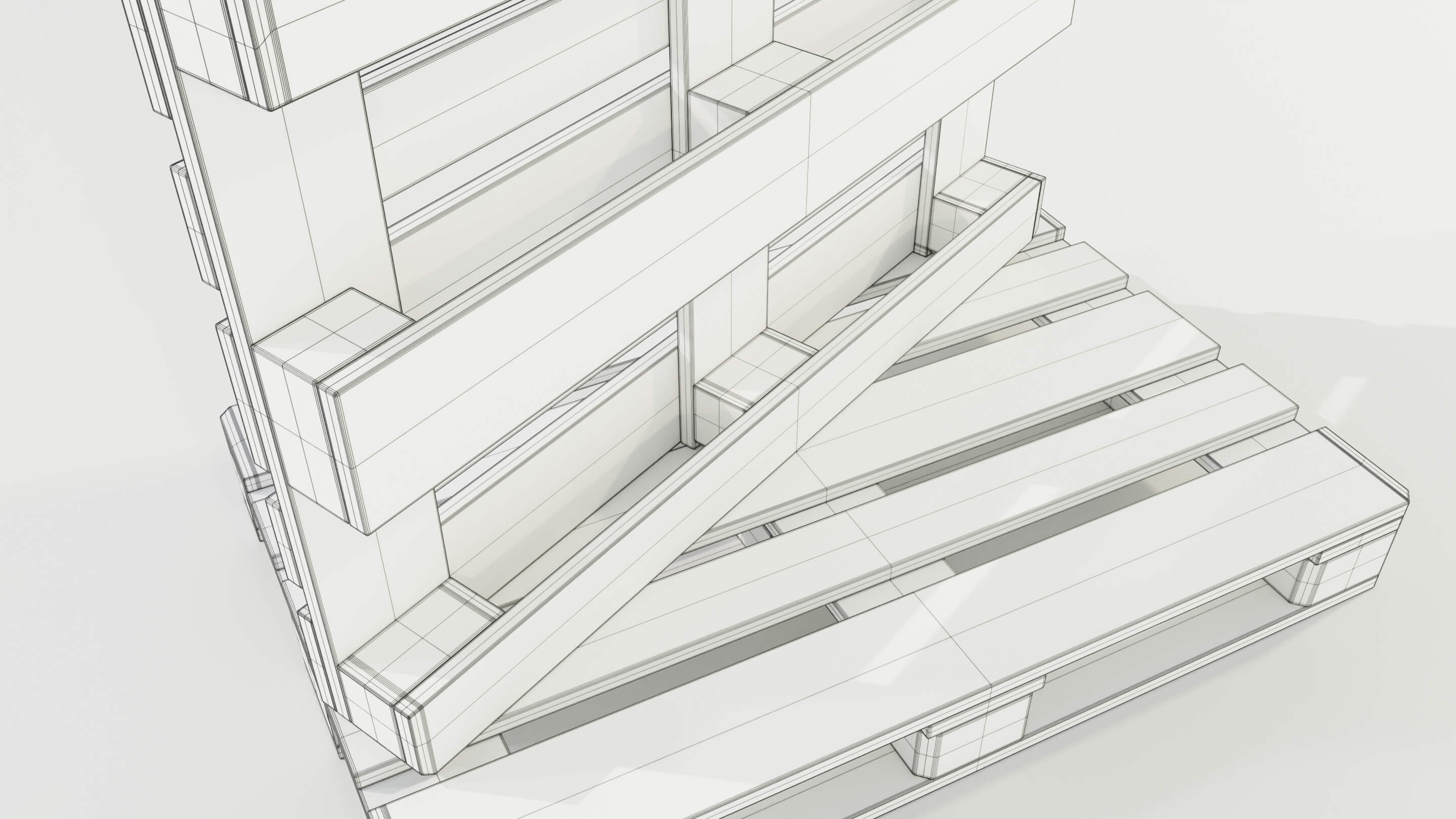 Wooden Pallets - 3D Model by 3Dmae