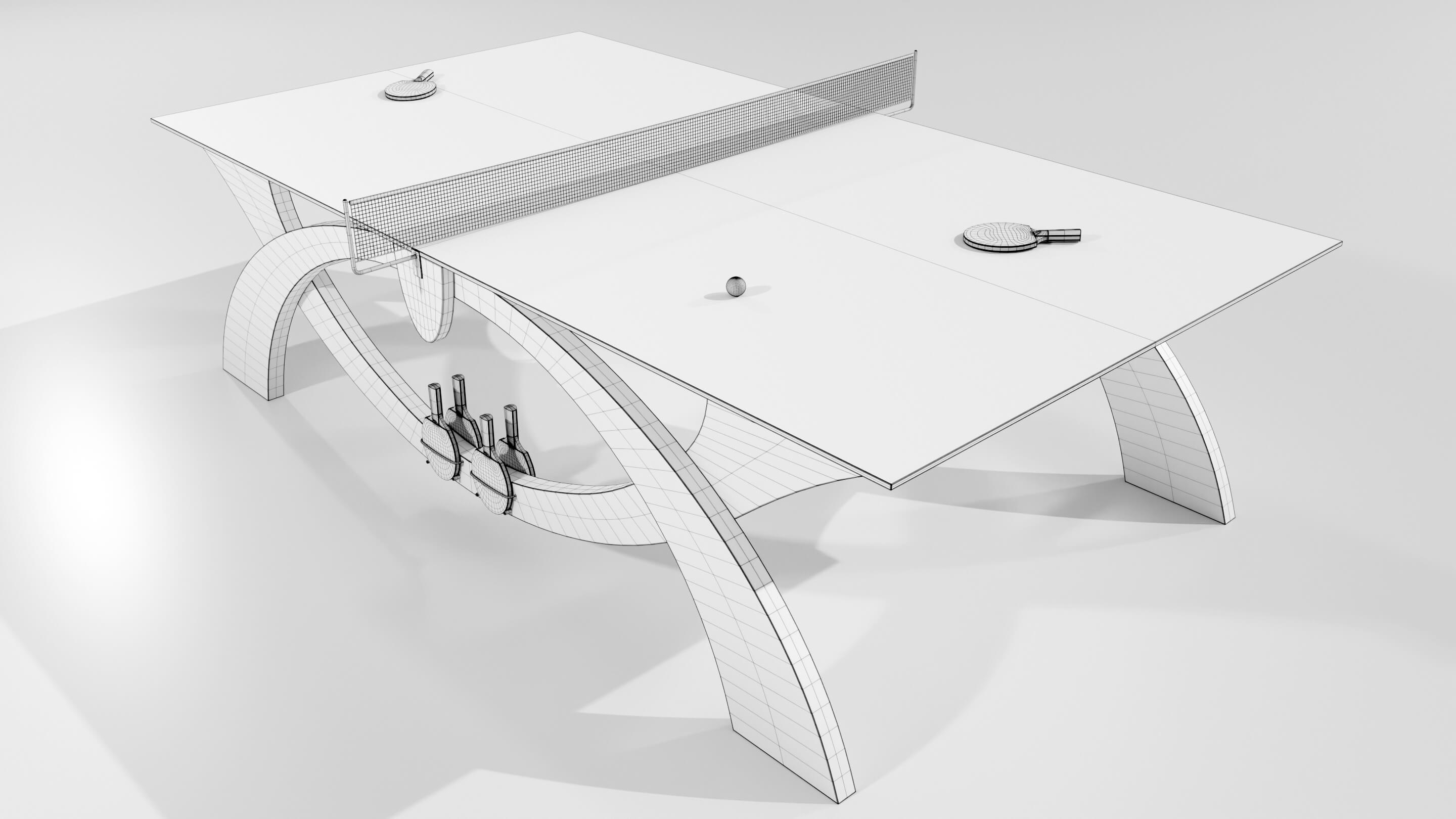 Ping Pong Table - 3D Model by 3Dmae