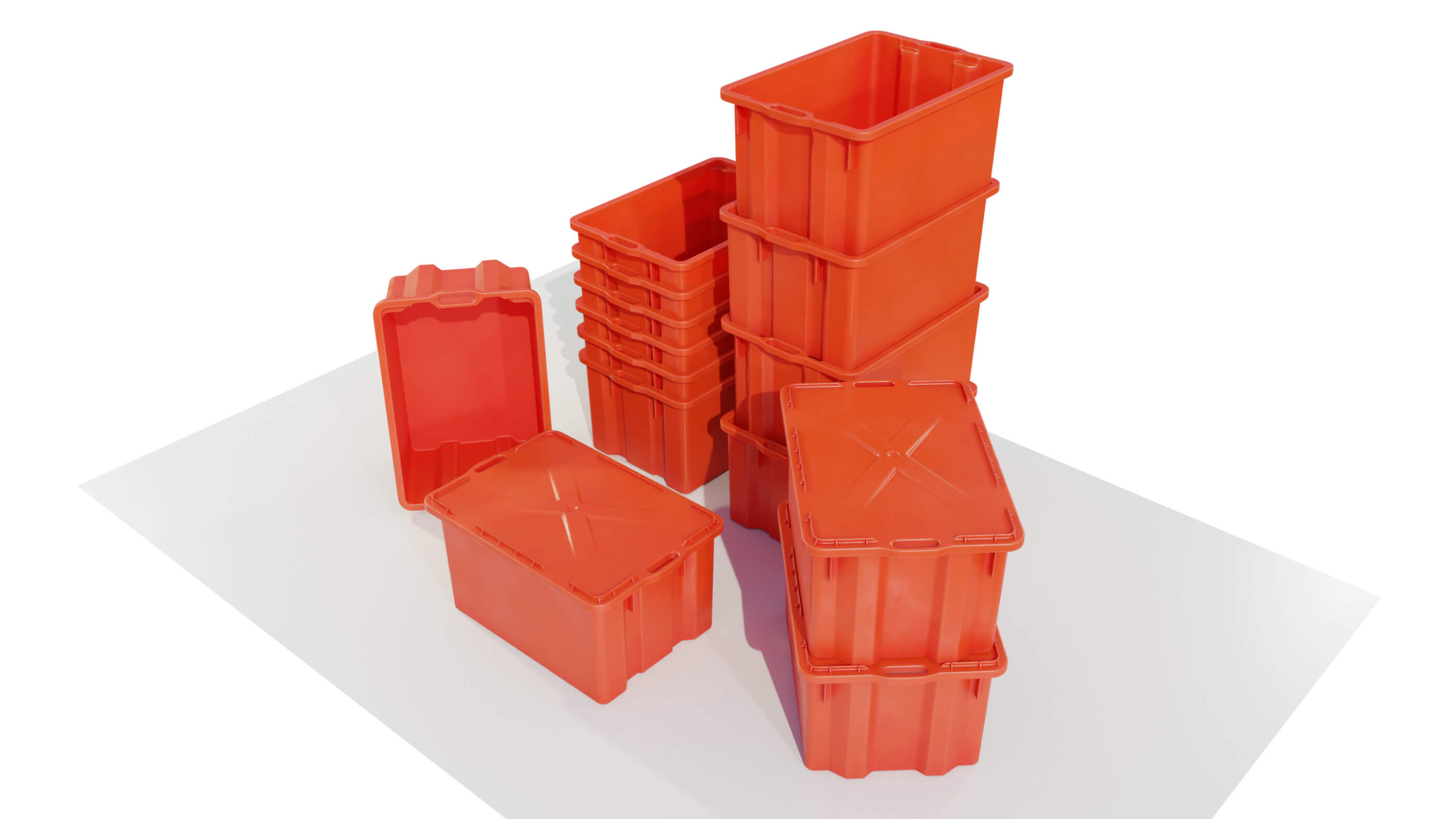Plastic Crates - 3D Model by 3Dmae