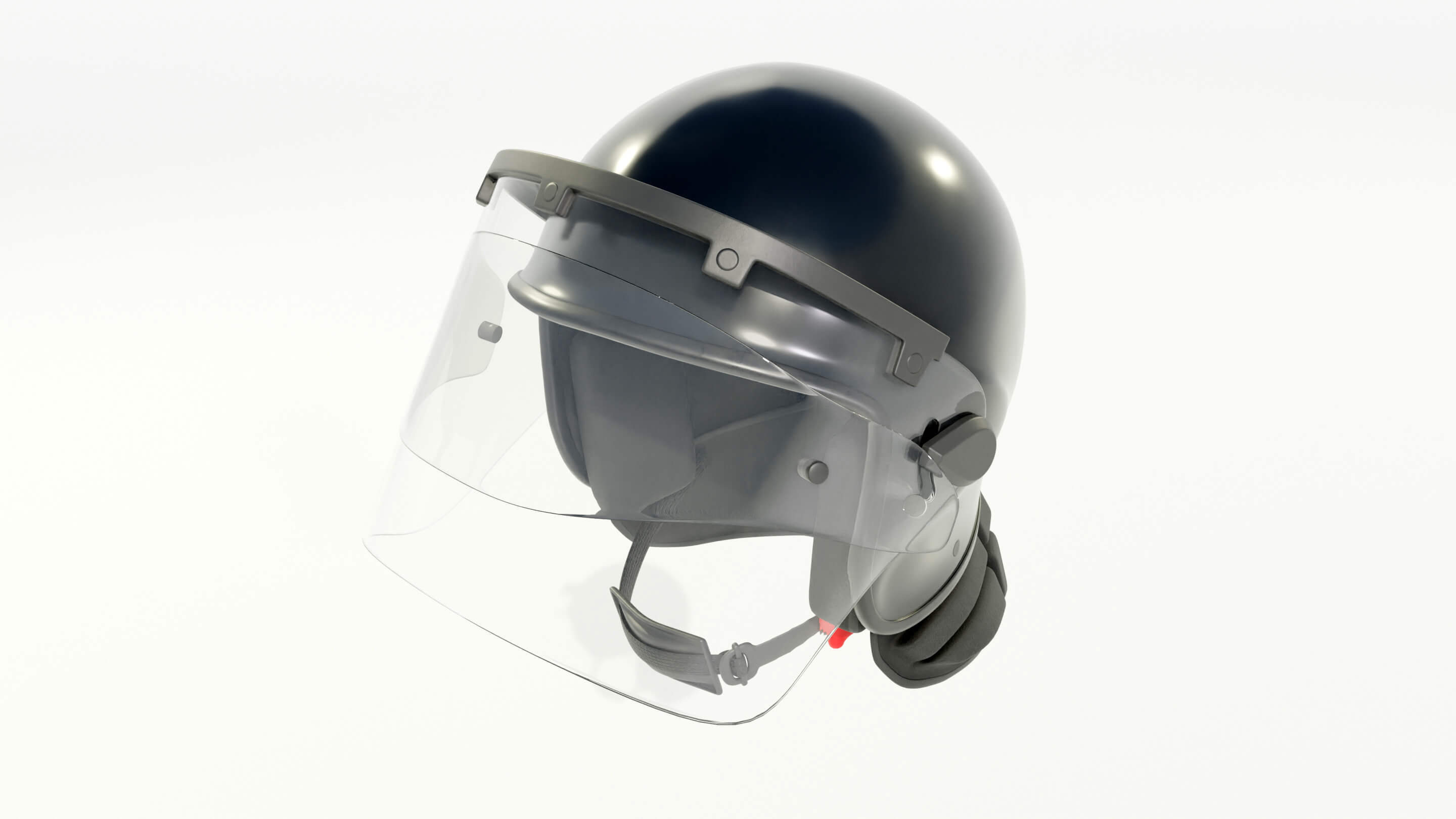 Police Riot Helmet - 3D Model by 3Dmae