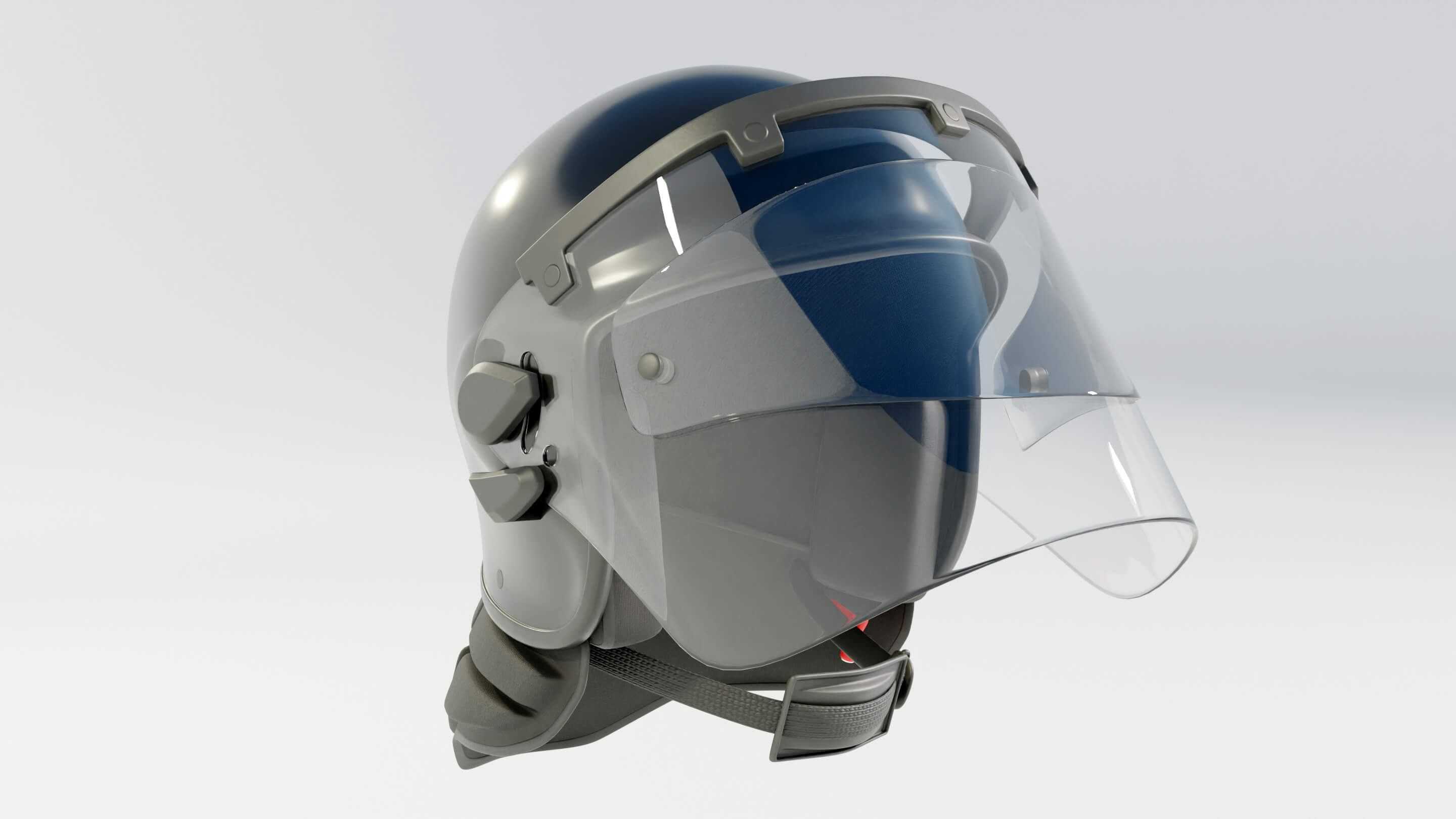 Police Riot Helmet - 3D Model by 3Dmae