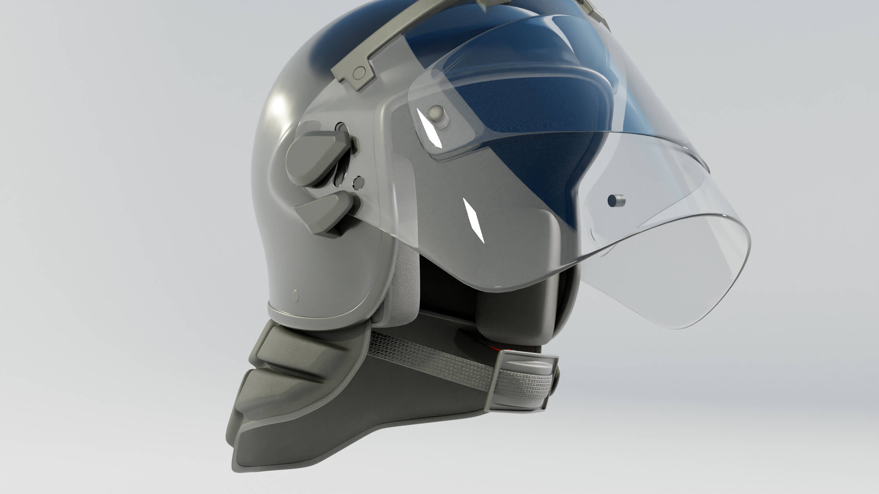 Police Riot Helmet - 3D Model by 3Dmae