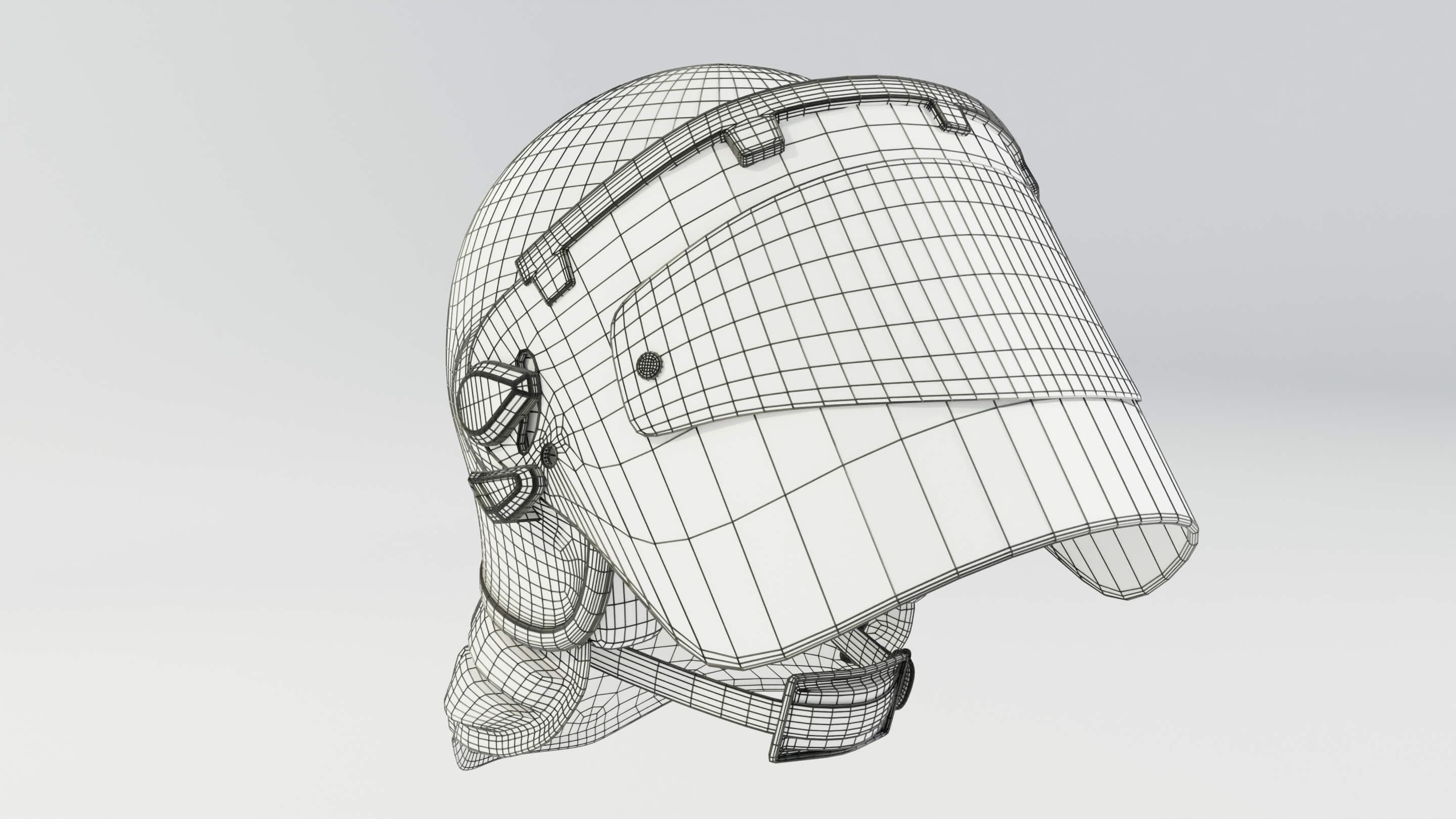 Police Riot Helmet - 3D Model by 3Dmae