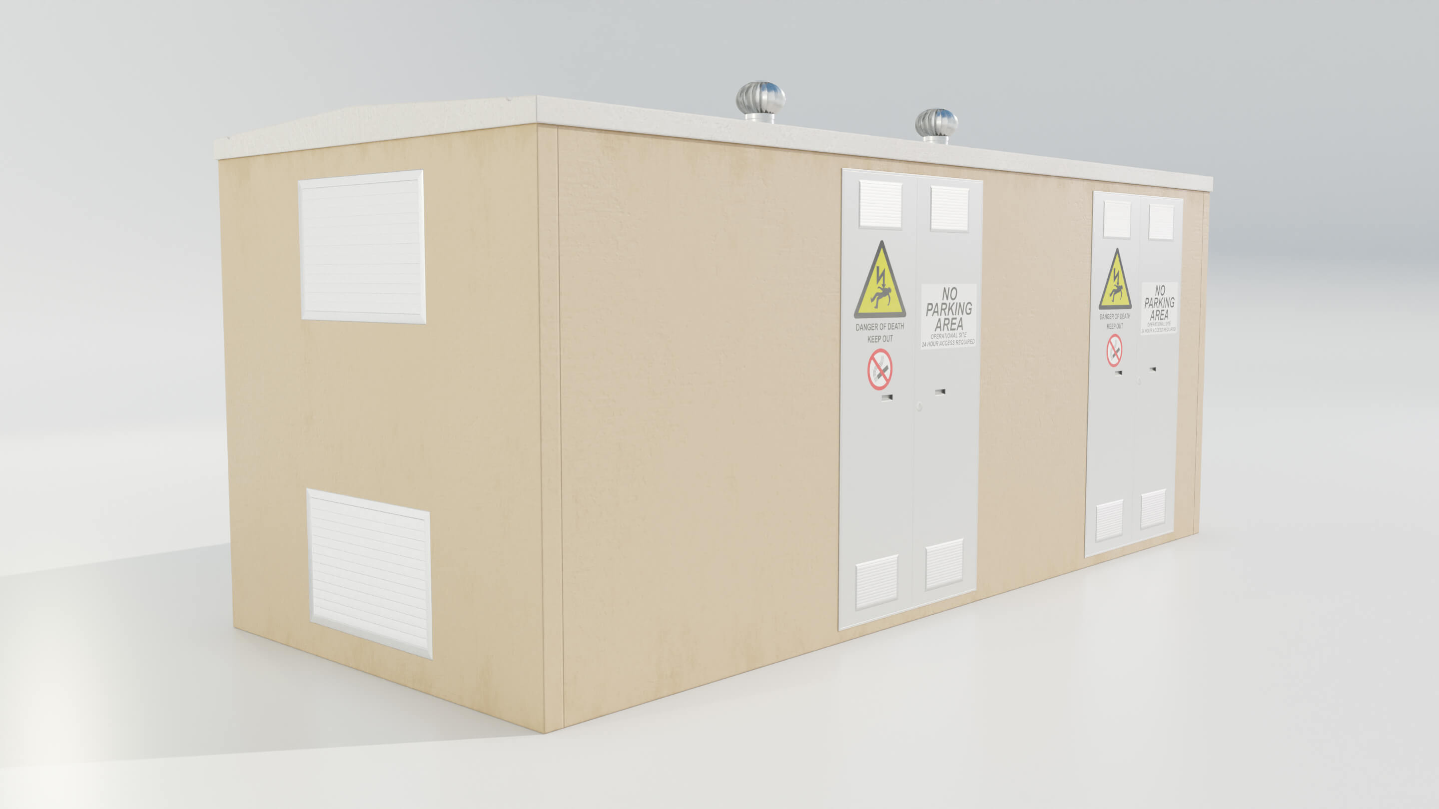 Prefabricated Electrical Substation - 3D Model by 3Dmae