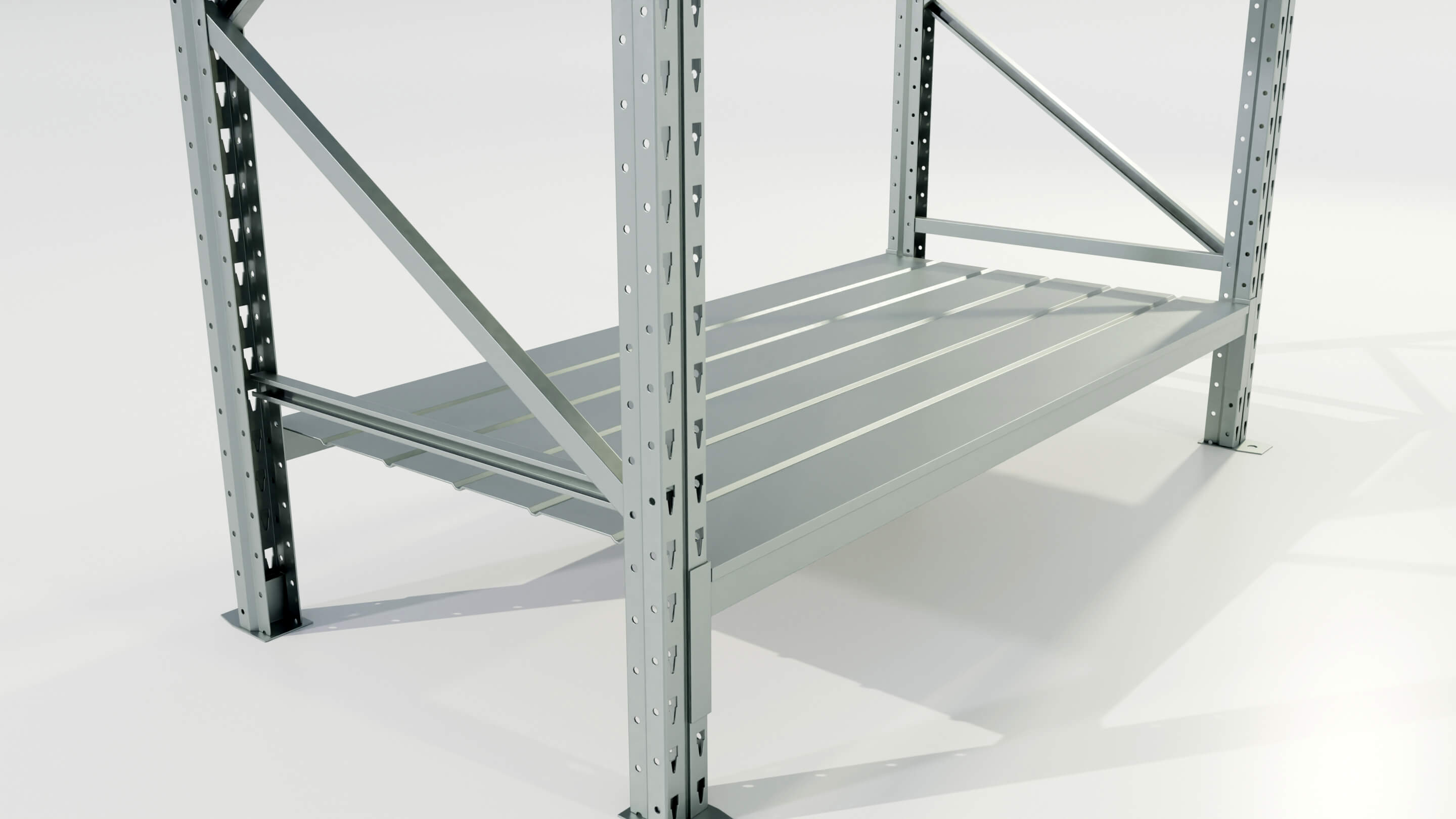 Industrial Metal Shelf - 3D Model by 3Dmae