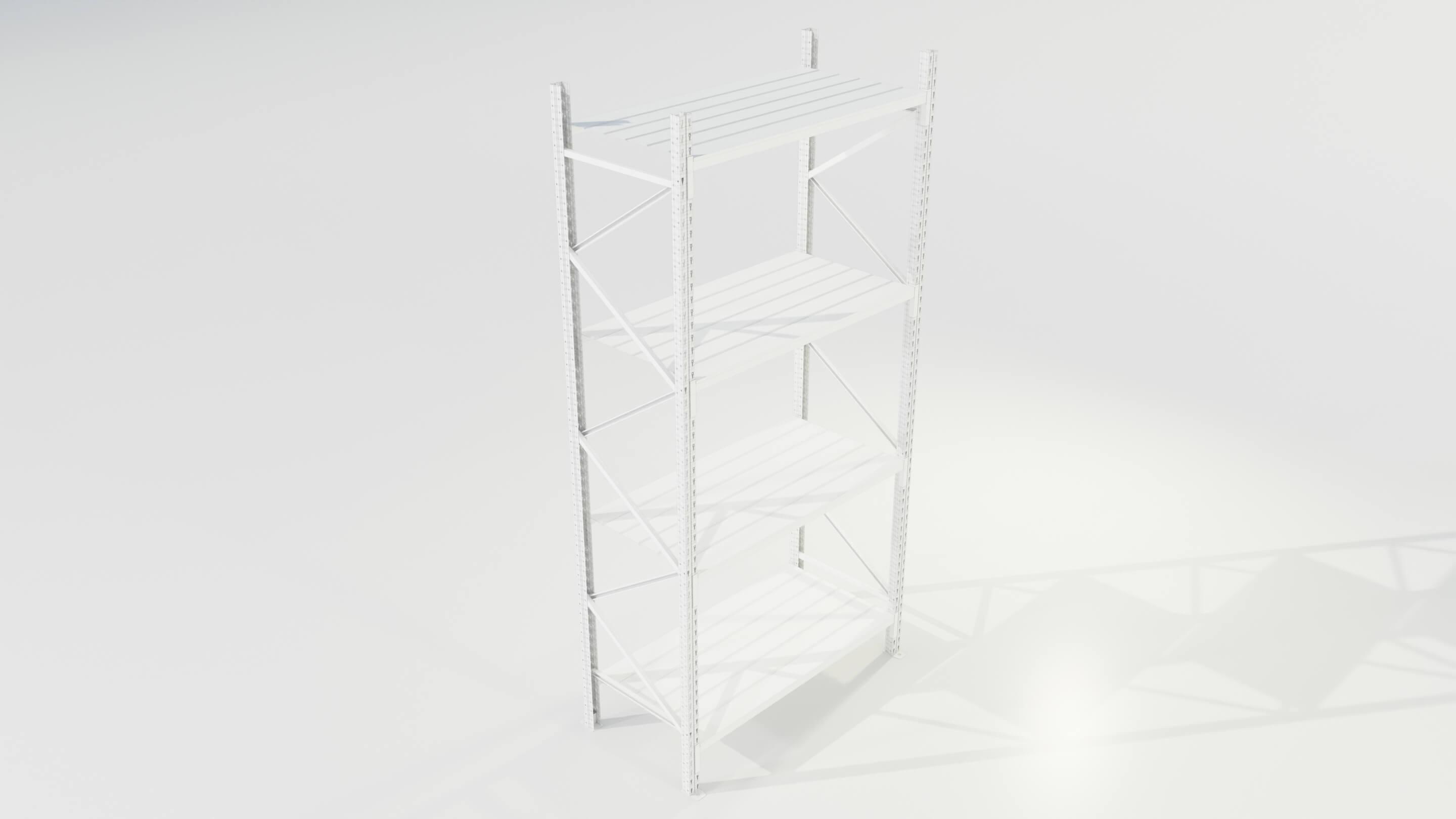 Industrial Metal Shelf - 3D Model by 3Dmae