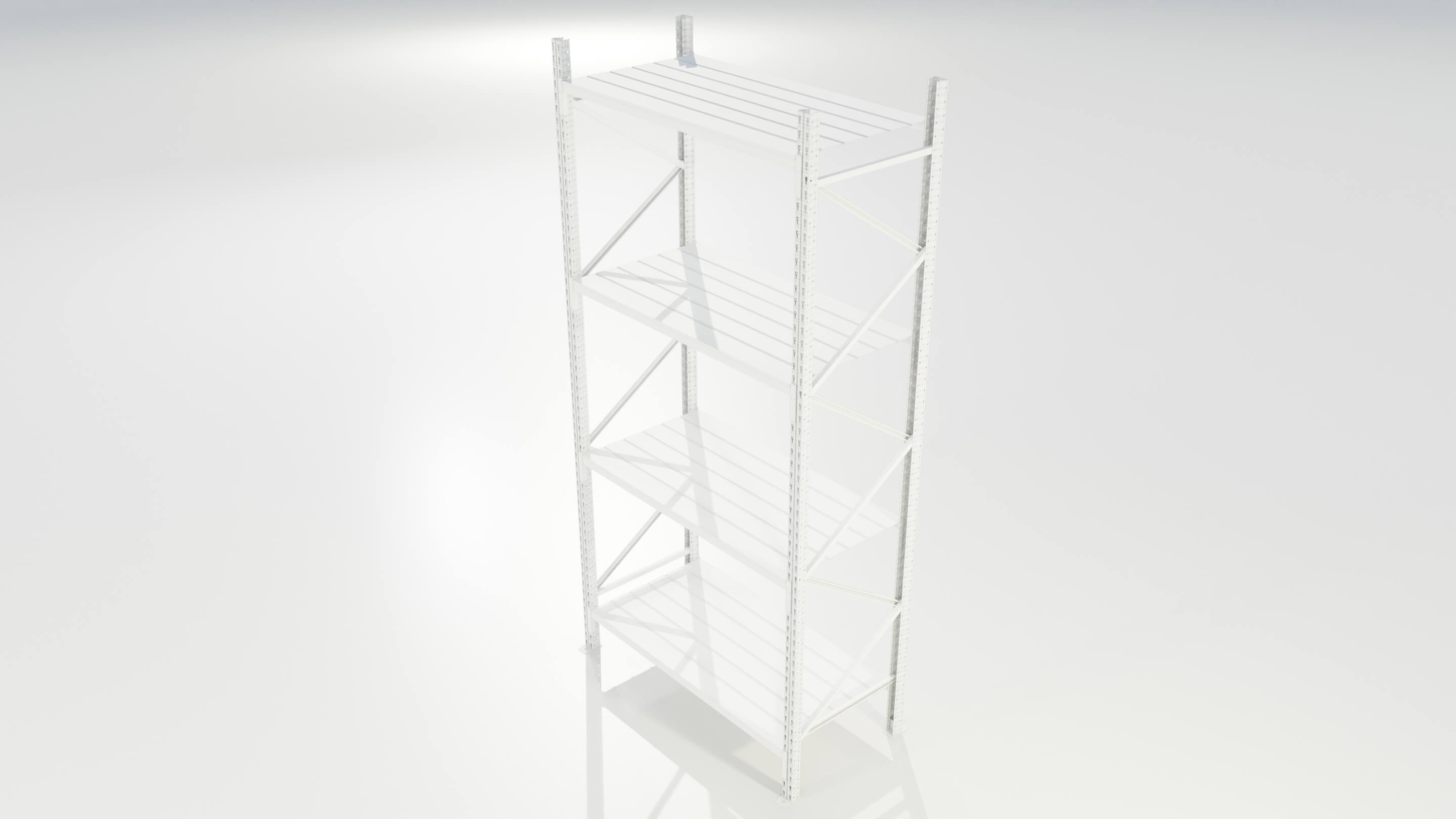 Industrial Metal Shelf - 3D Model by 3Dmae