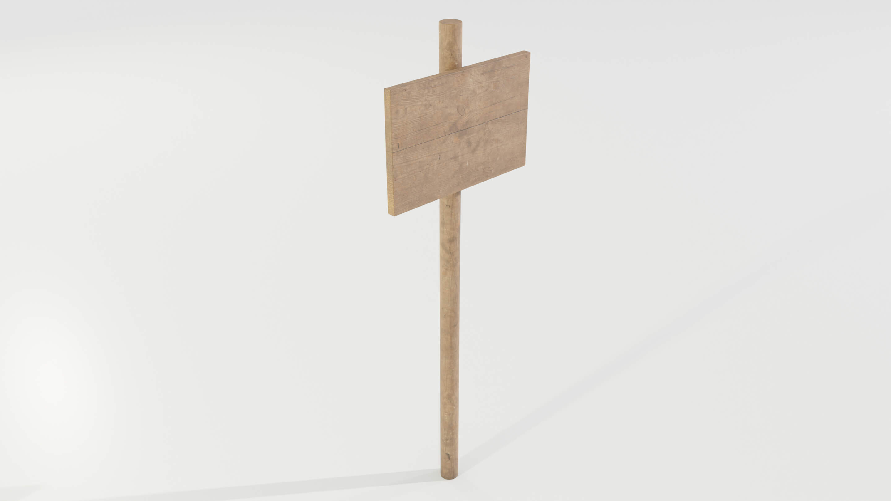 Simple Wooden Sign - Free 3D Model by 3Dmae