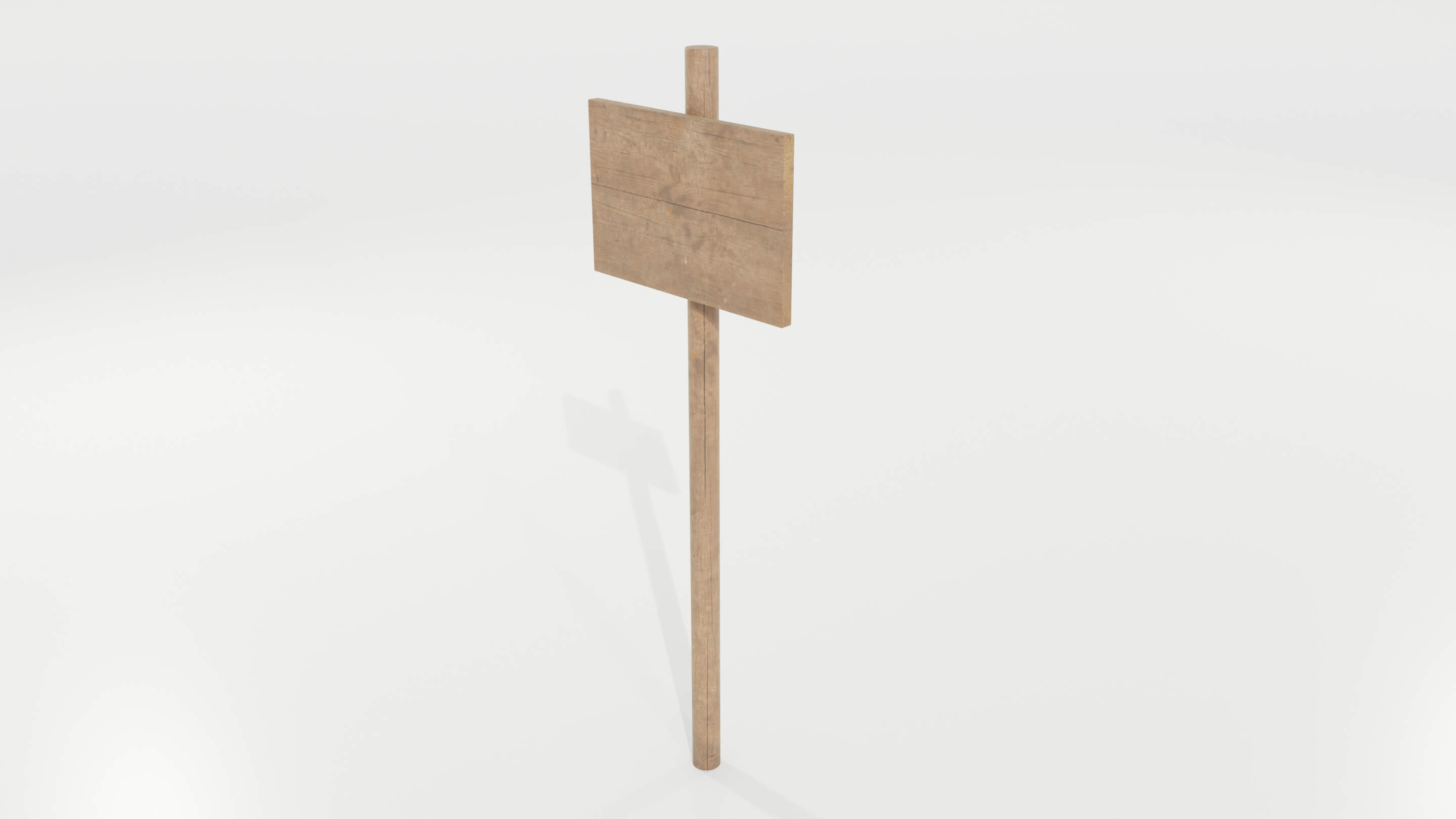 Simple Wooden Sign - Free 3D Model by 3Dmae