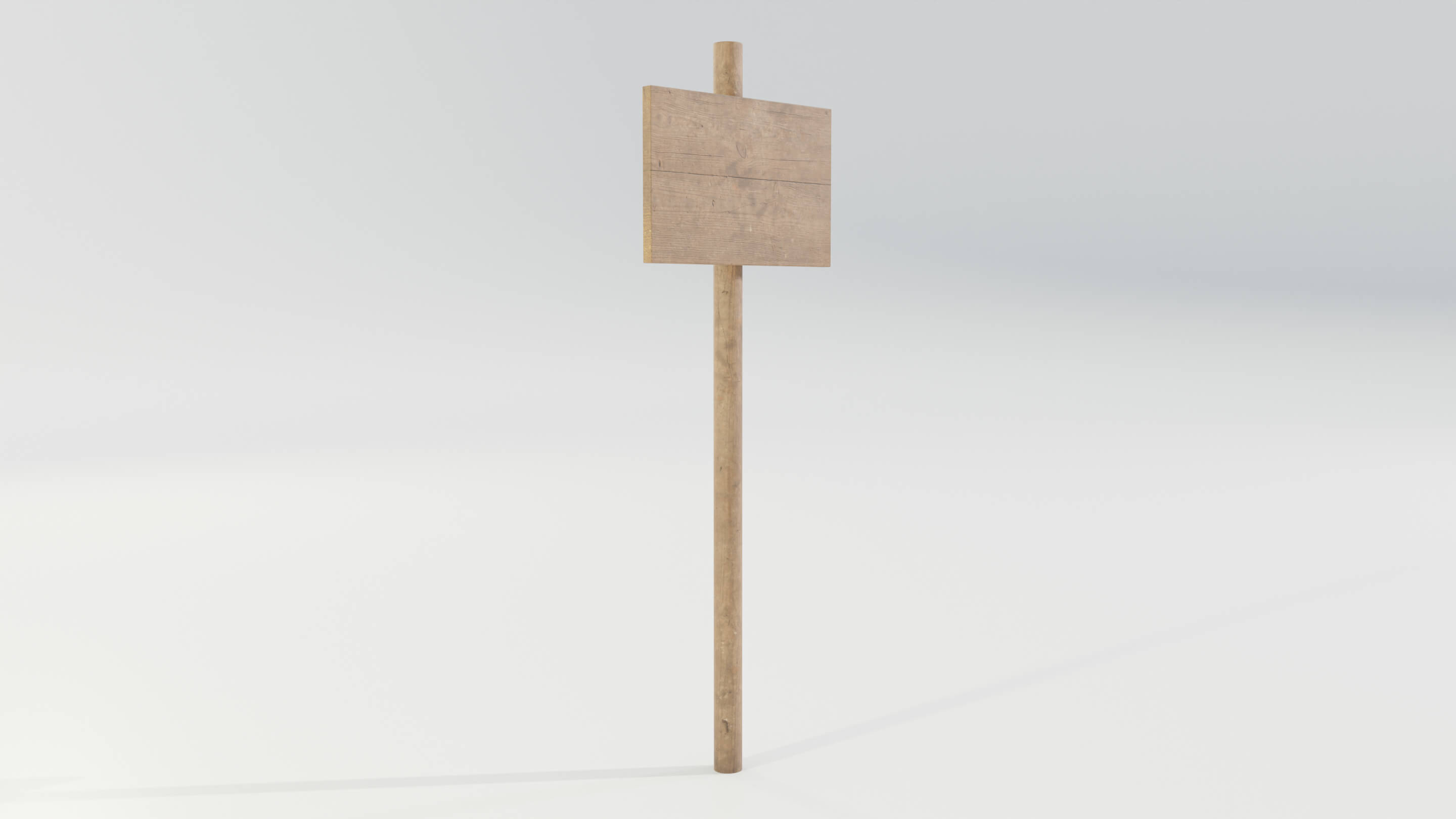 Simple Wooden Sign - Free 3D Model by 3Dmae