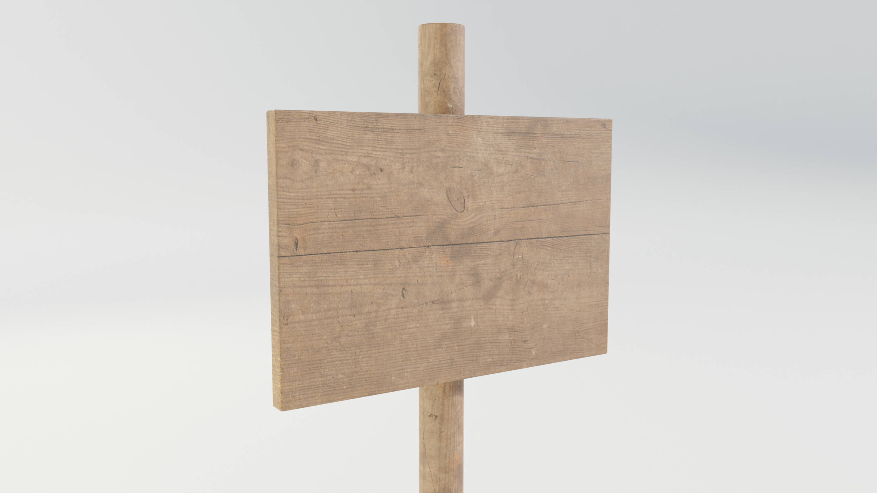 Simple Wooden Sign - Free 3D Model by 3Dmae