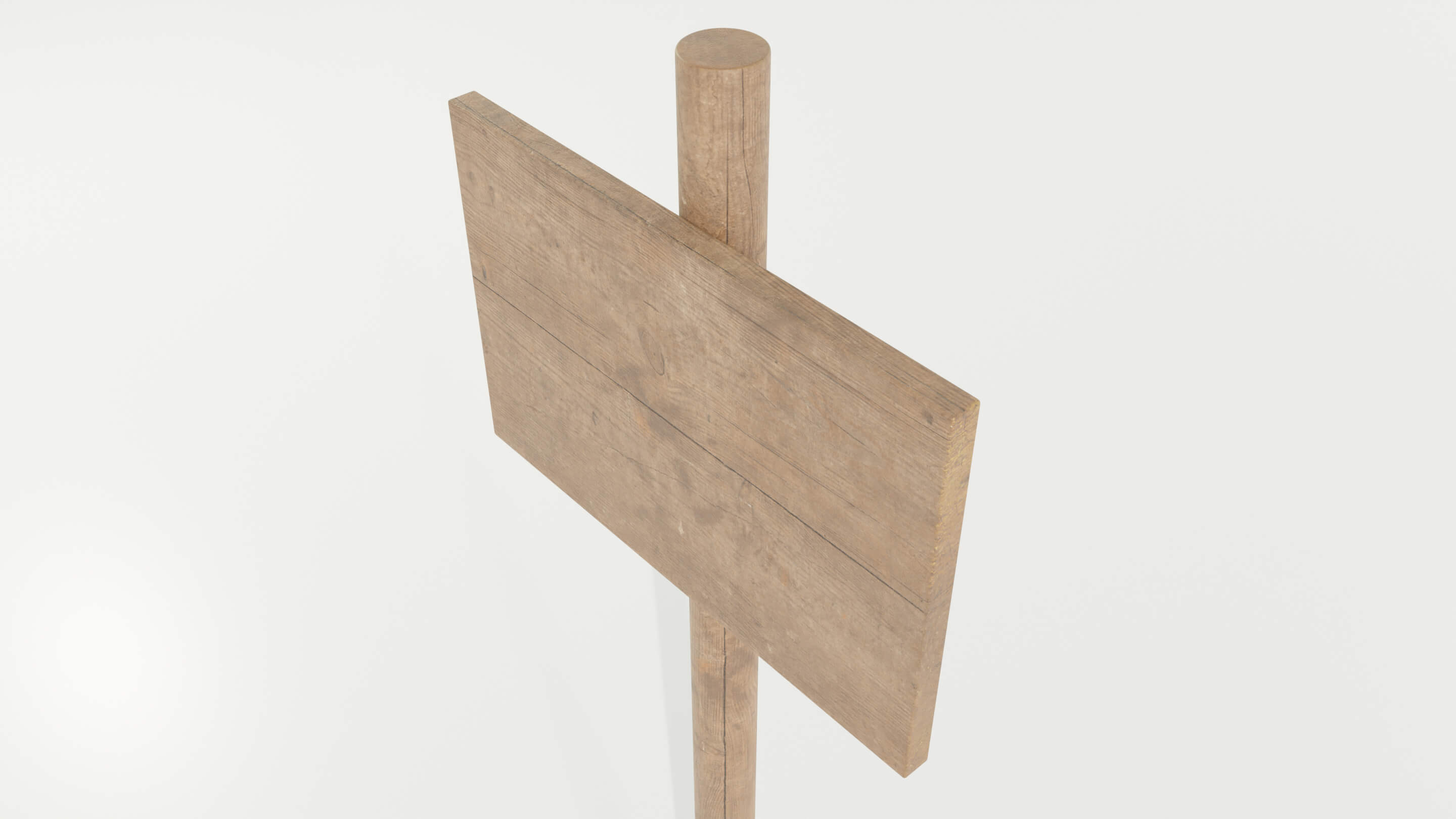 Simple Wooden Sign - Free 3D Model by 3Dmae