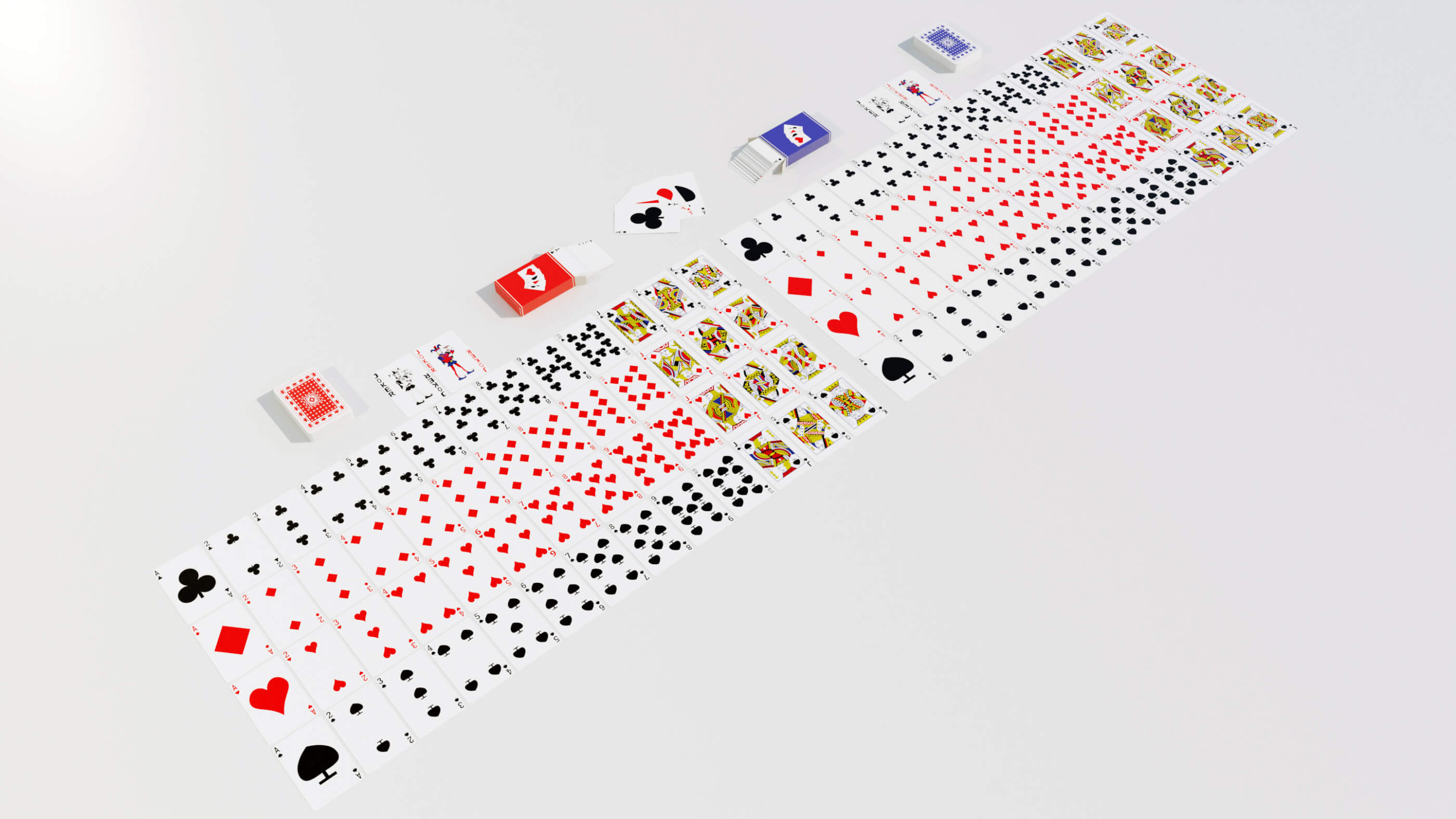 Standard 52-Card Deck of French-Suited Playing Cards 3D Model by 3Dmae