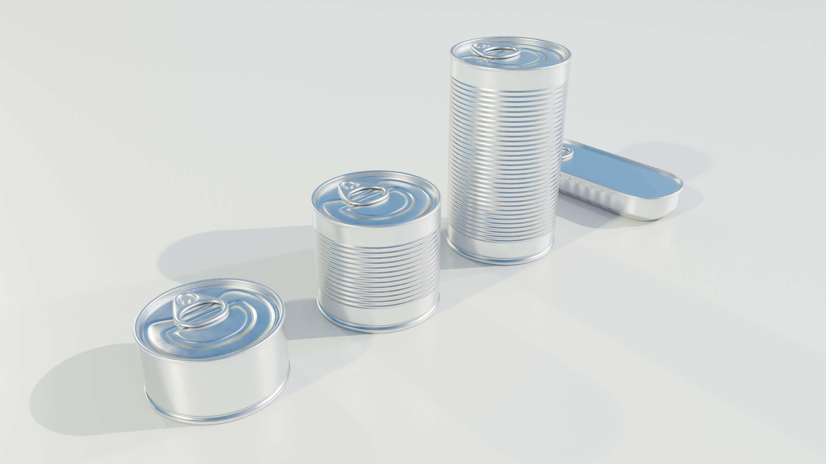 Standard Food Cans - 3D Model by 3Dmae