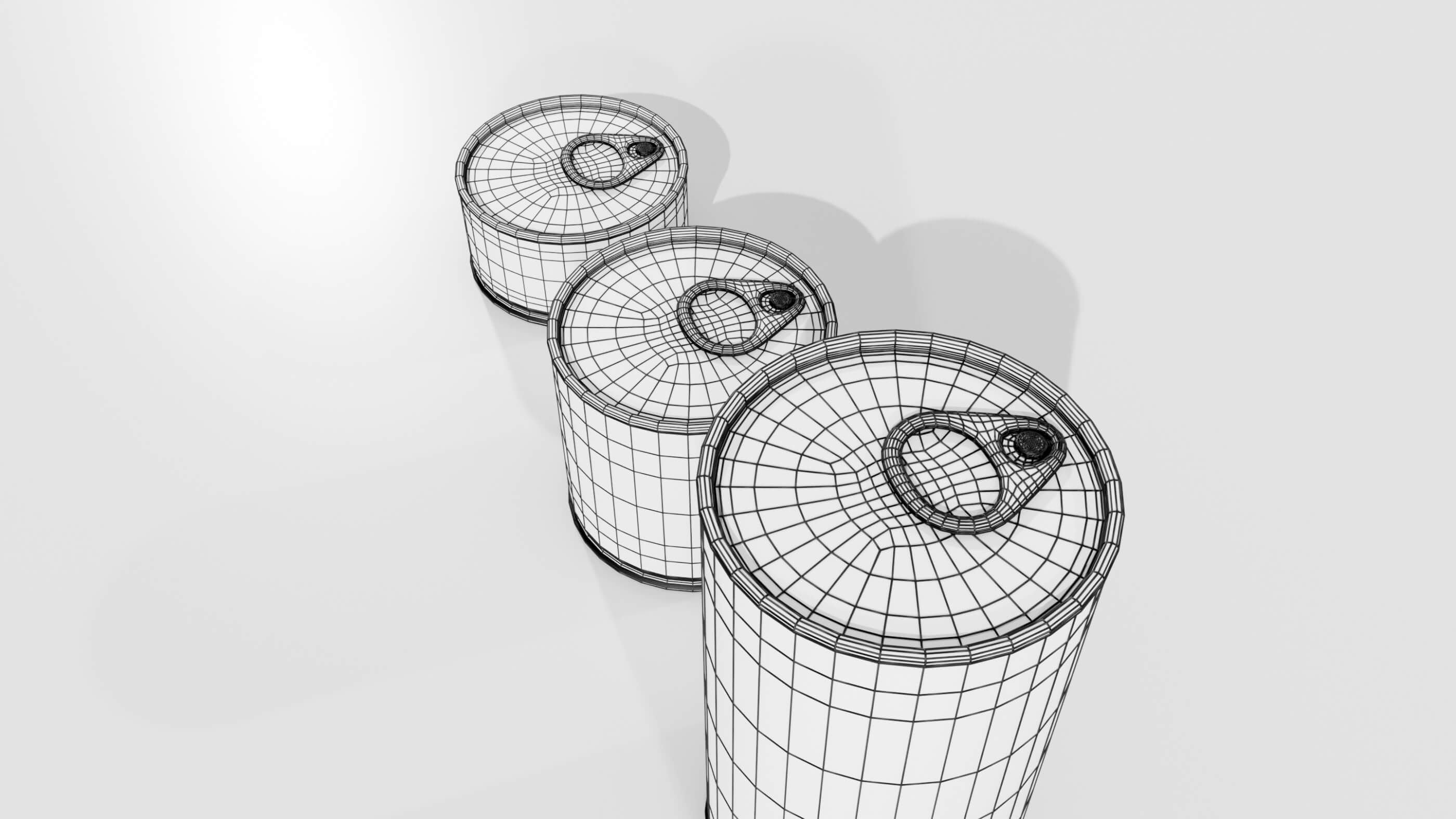 Standard Food Cans - 3D Model by 3Dmae