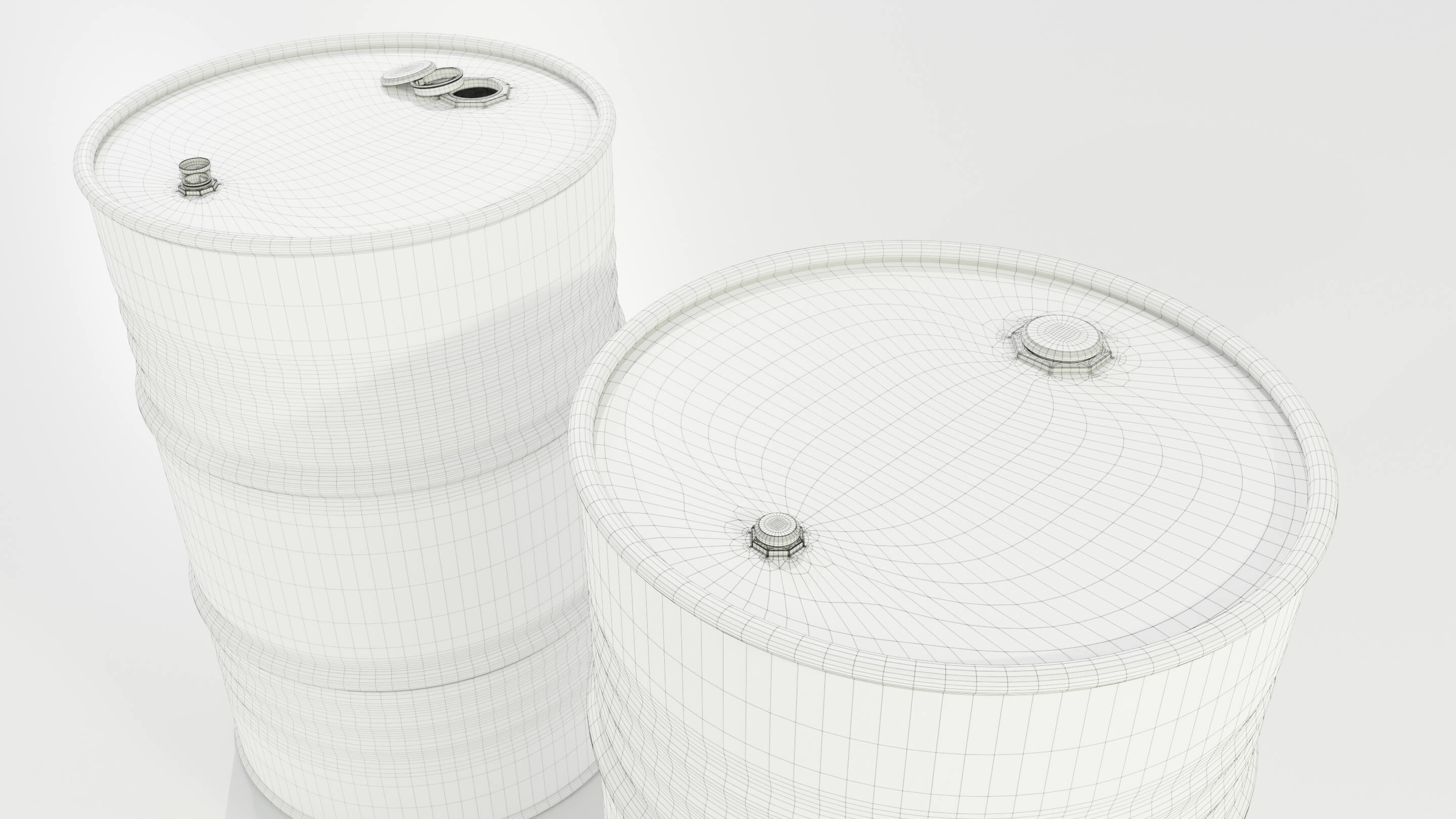 Steel Barrels - 3D Model by 3Dmae