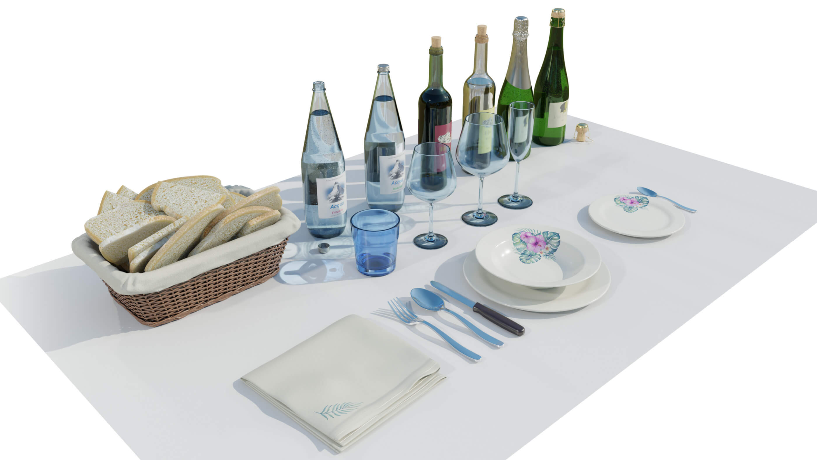 Tableware Collection - 3D Model by 3Dmae