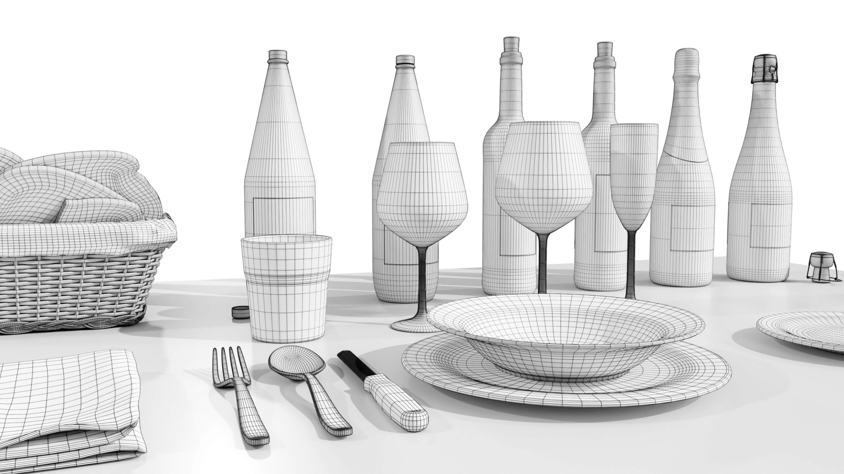 Tableware Collection - 3D Model by 3Dmae