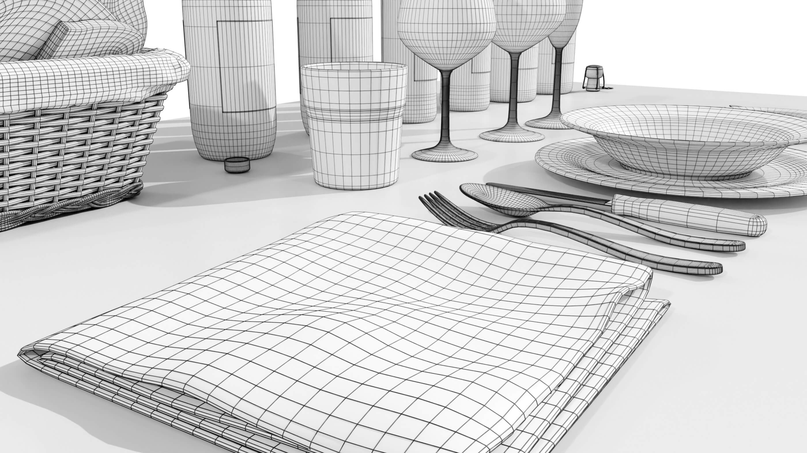 Tableware Collection - 3D Model by 3Dmae
