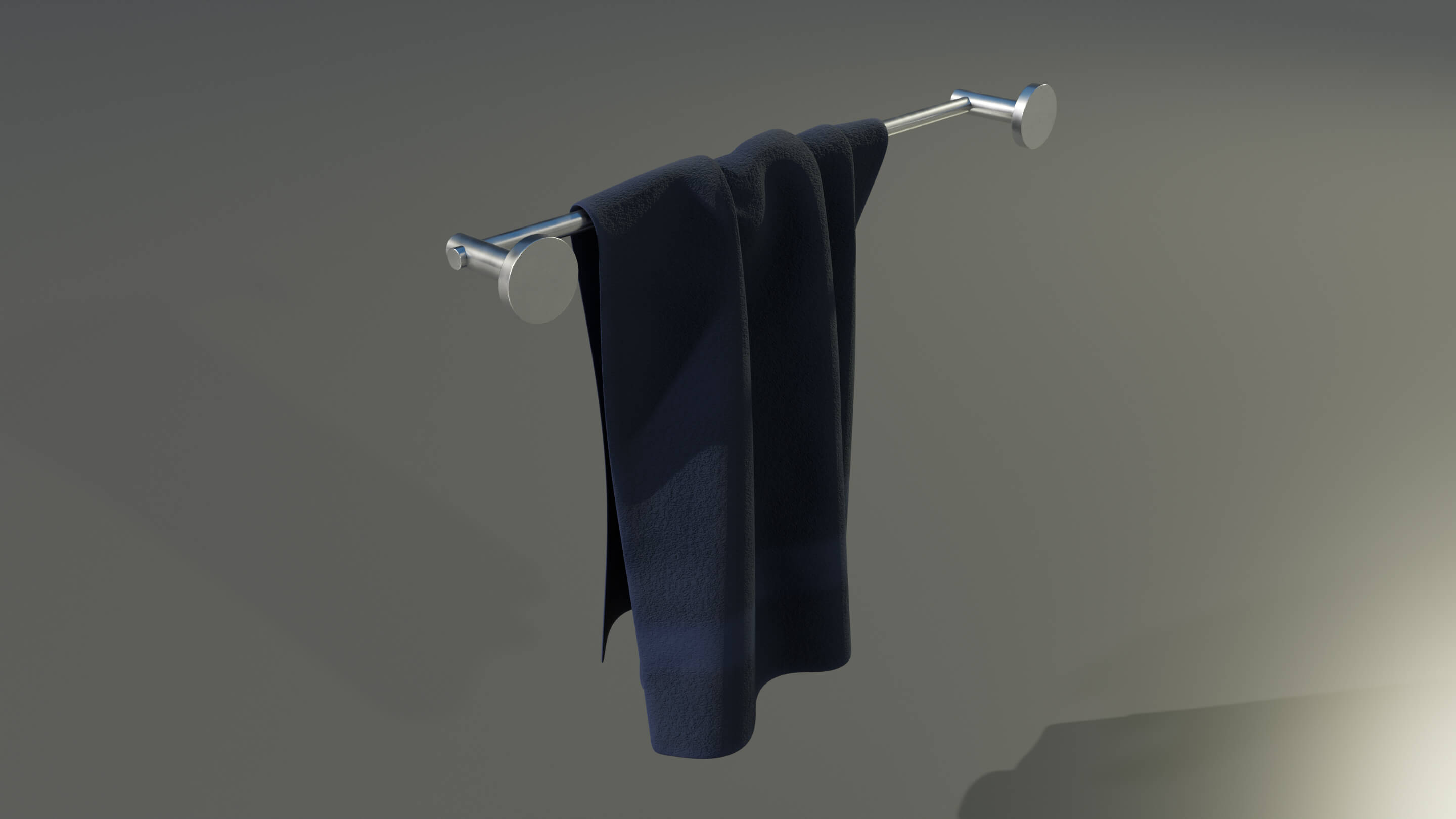 Towel With Towel Rack - 3D Model by 3Dmae