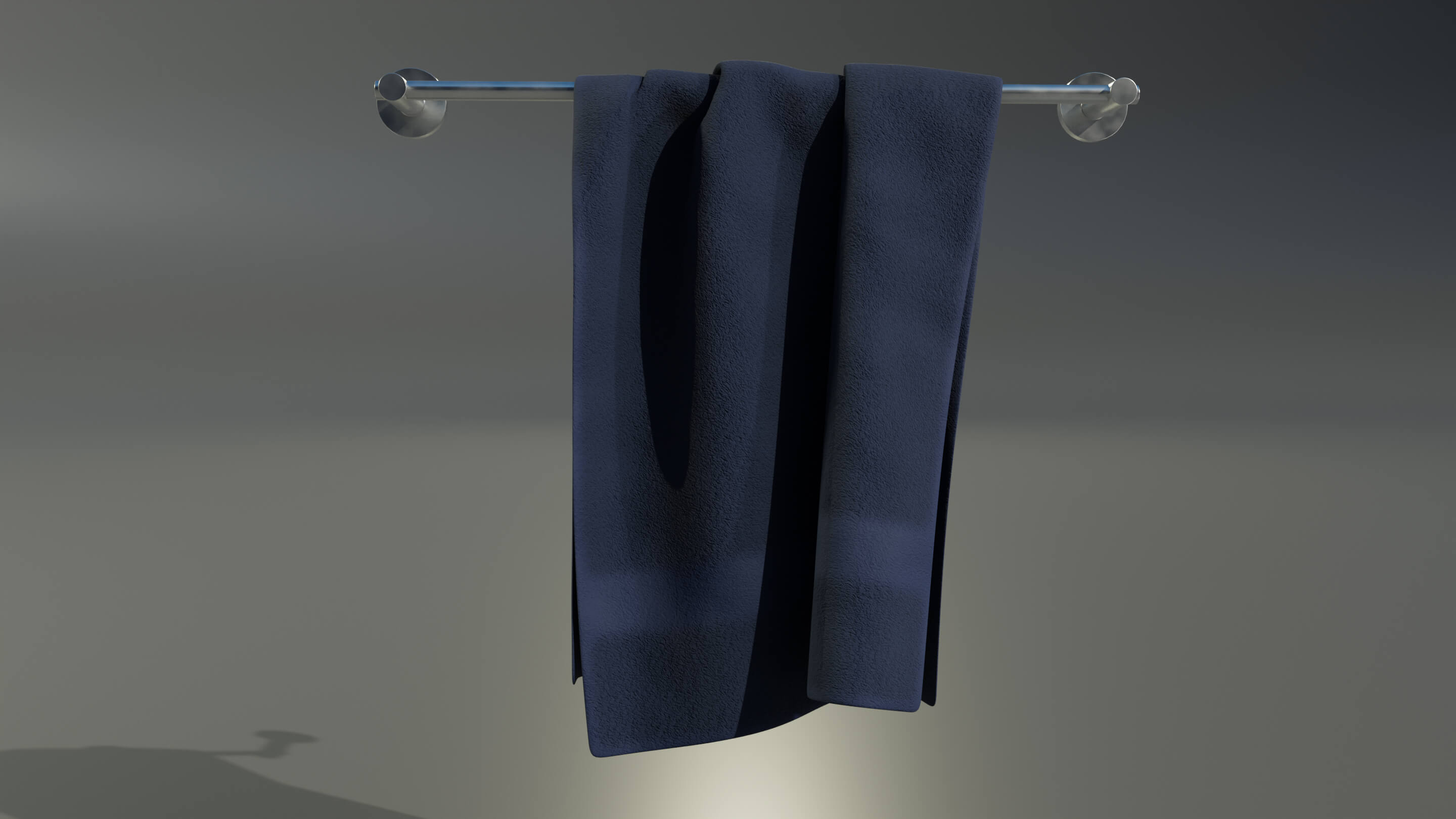 Towel With Towel Rack - 3D Model by 3Dmae