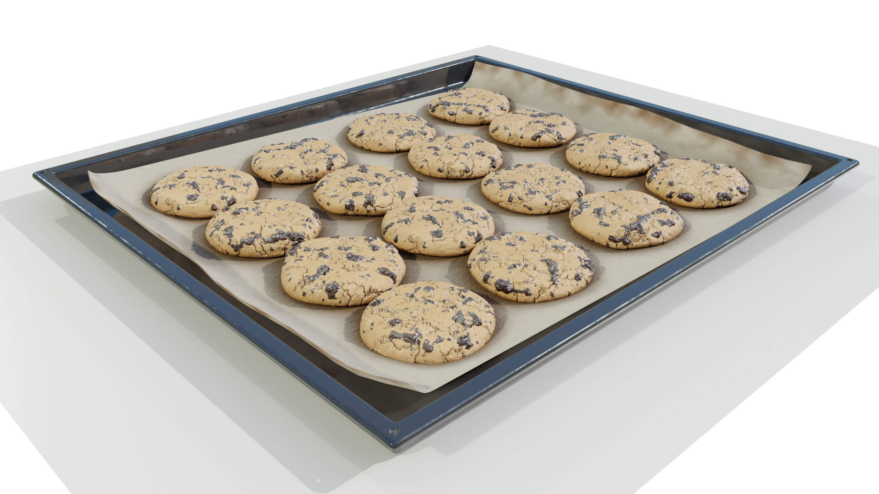Tray With Cookies - 3D Model by 3Dmae