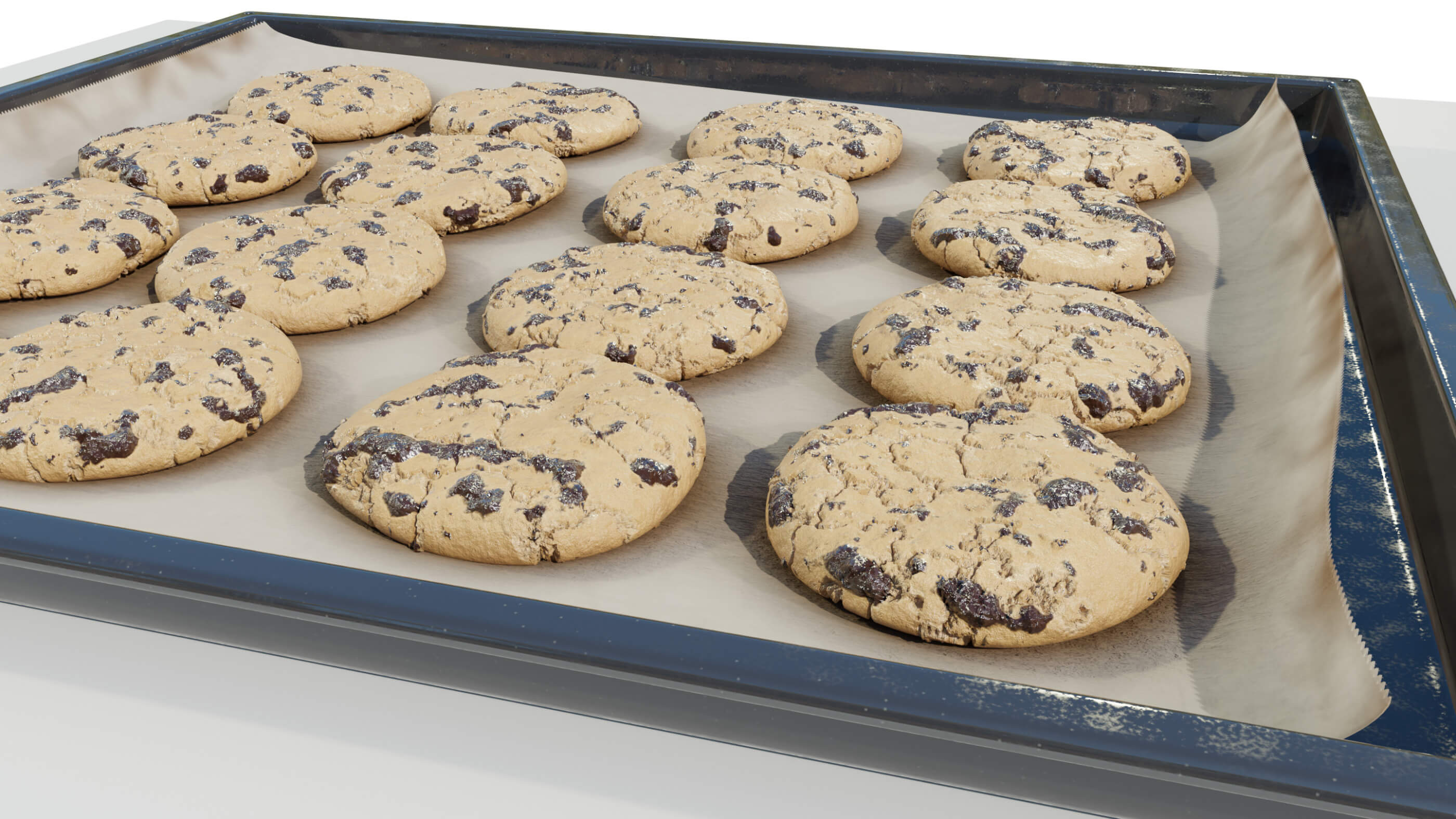 Tray With Cookies - 3D Model by 3Dmae