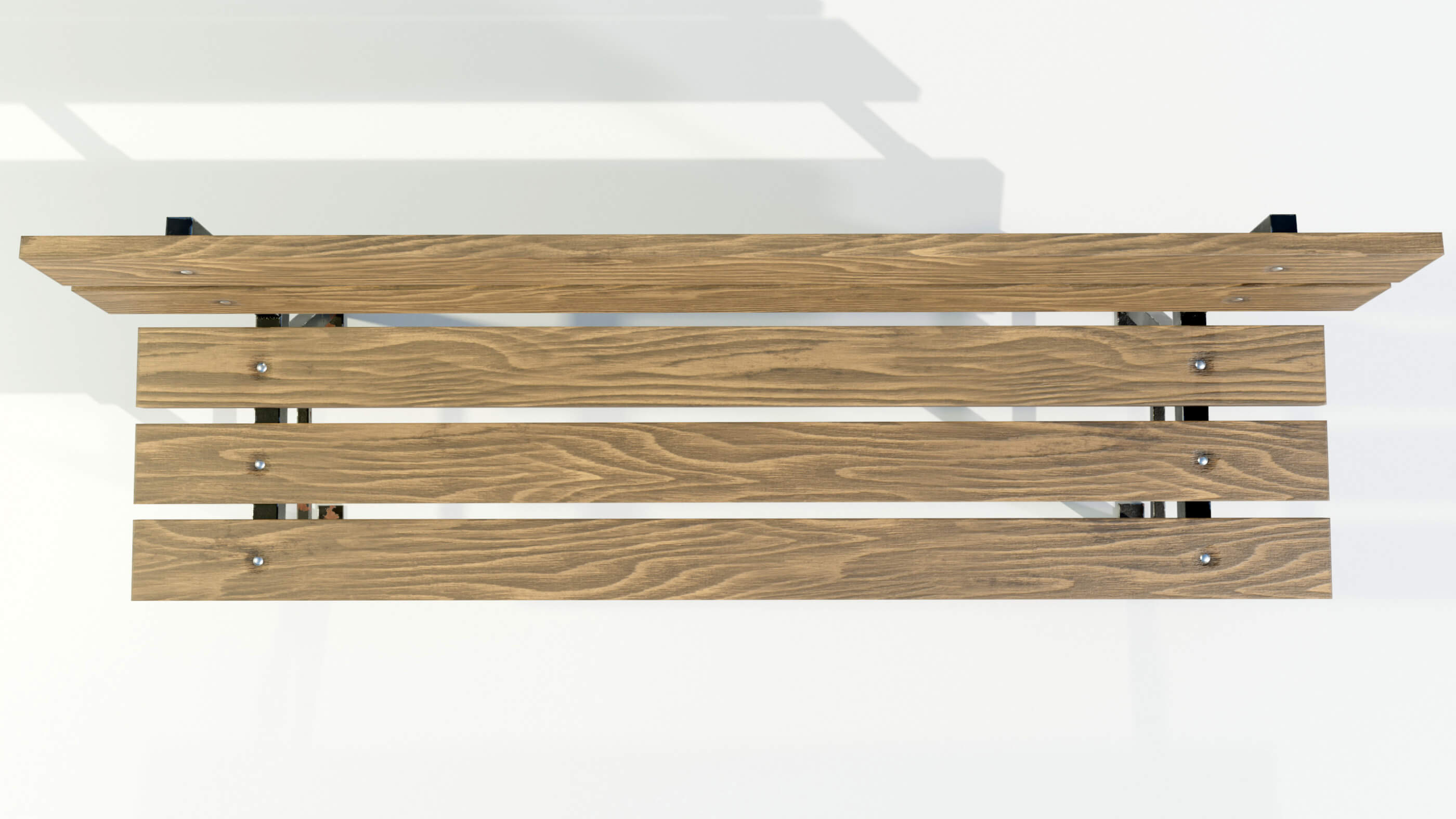 Wood Metal Bench - 3D Model by 3Dmae