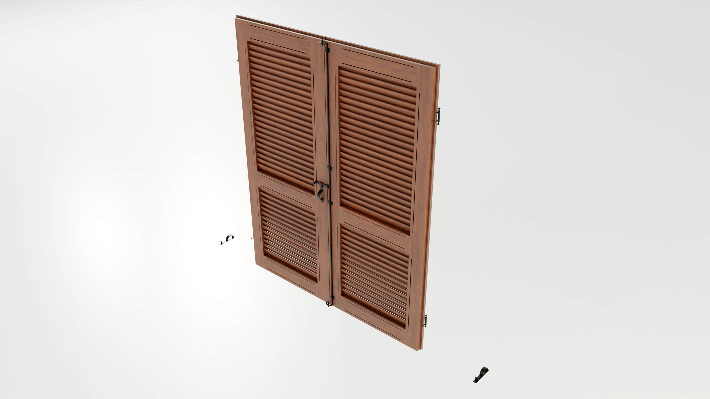 Wood Shutters - 3D Model by 3Dmae