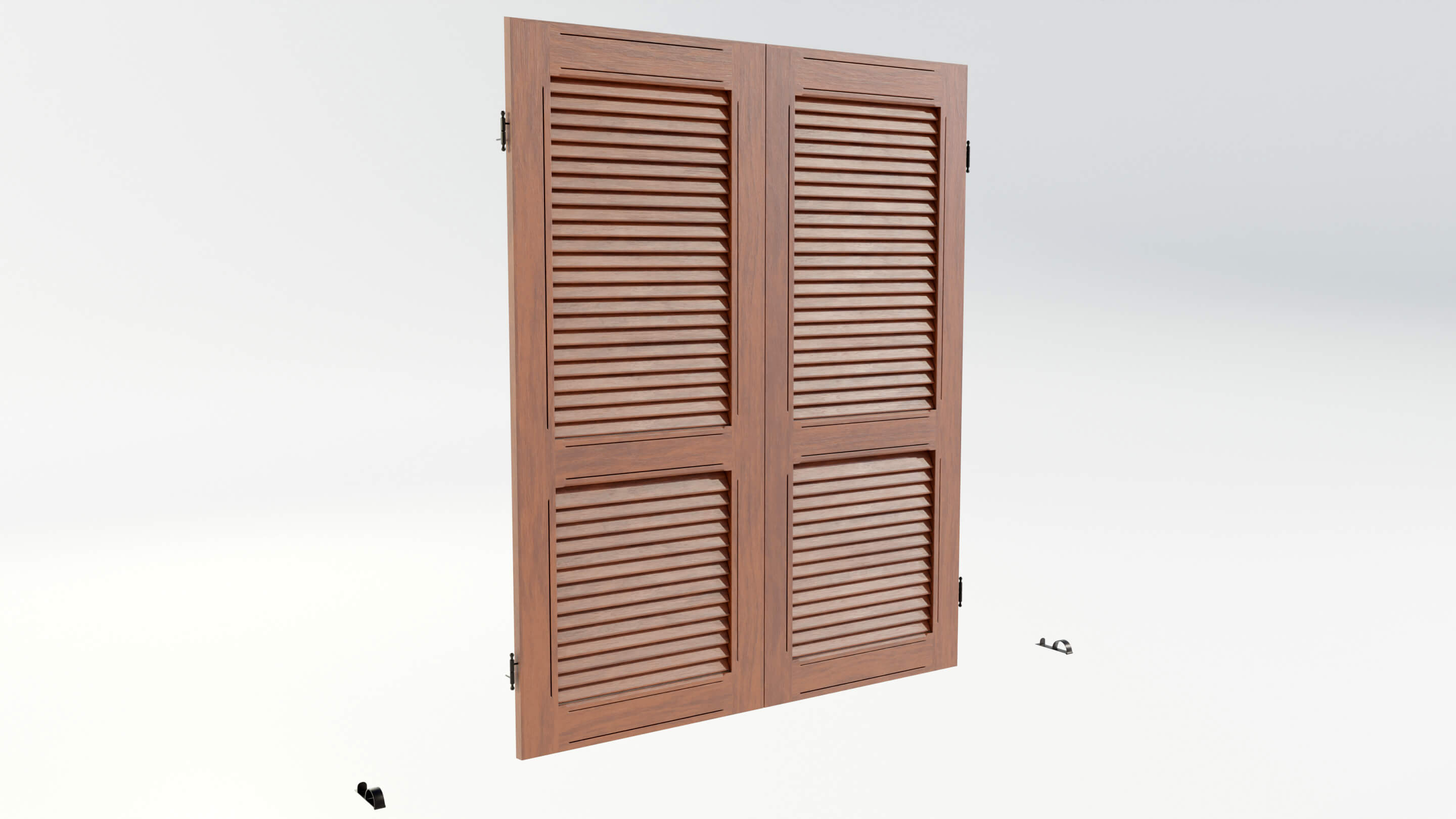 Wood Shutters - 3D Model by 3Dmae