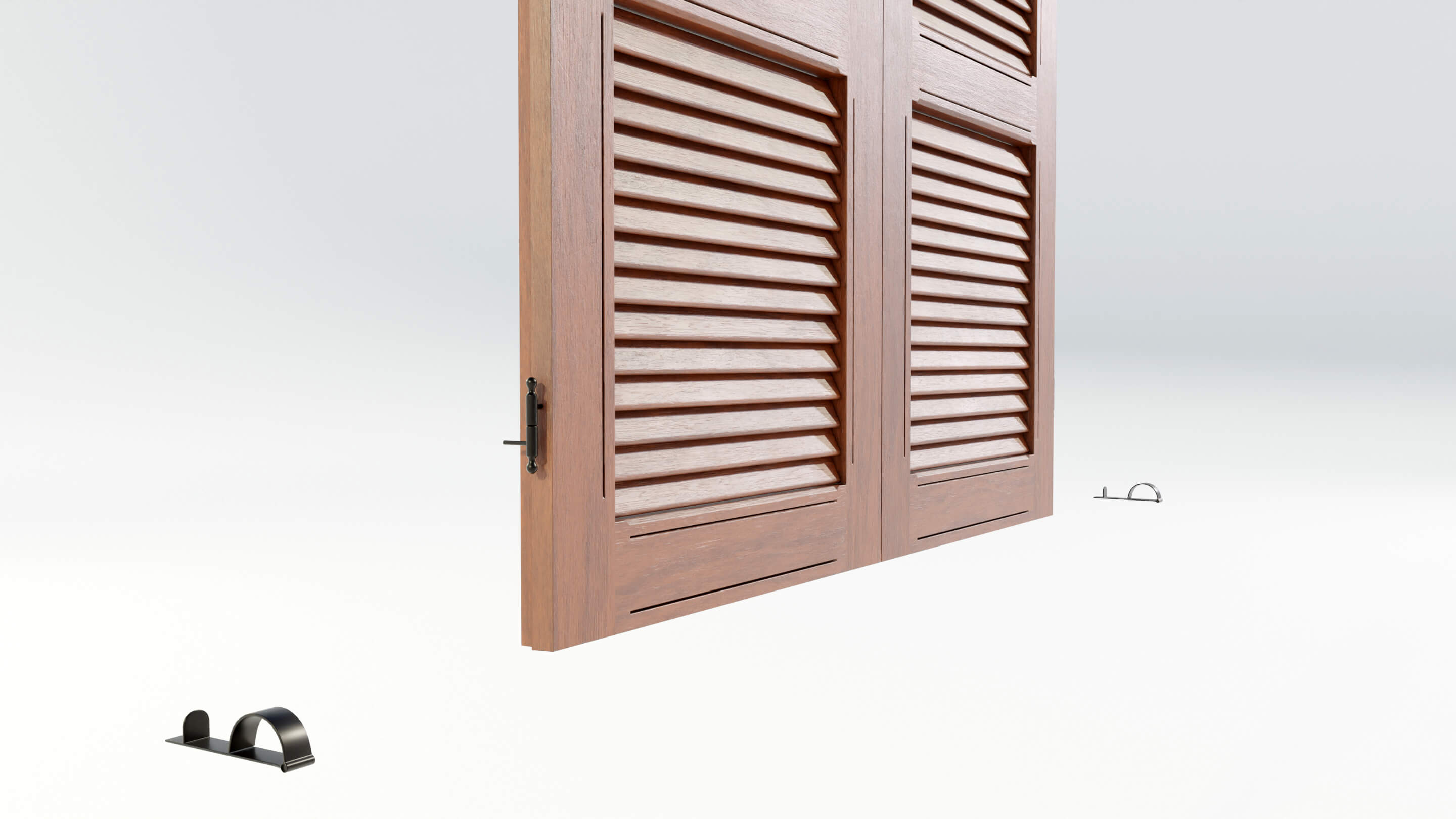 Wood Shutters - 3D Model by 3Dmae