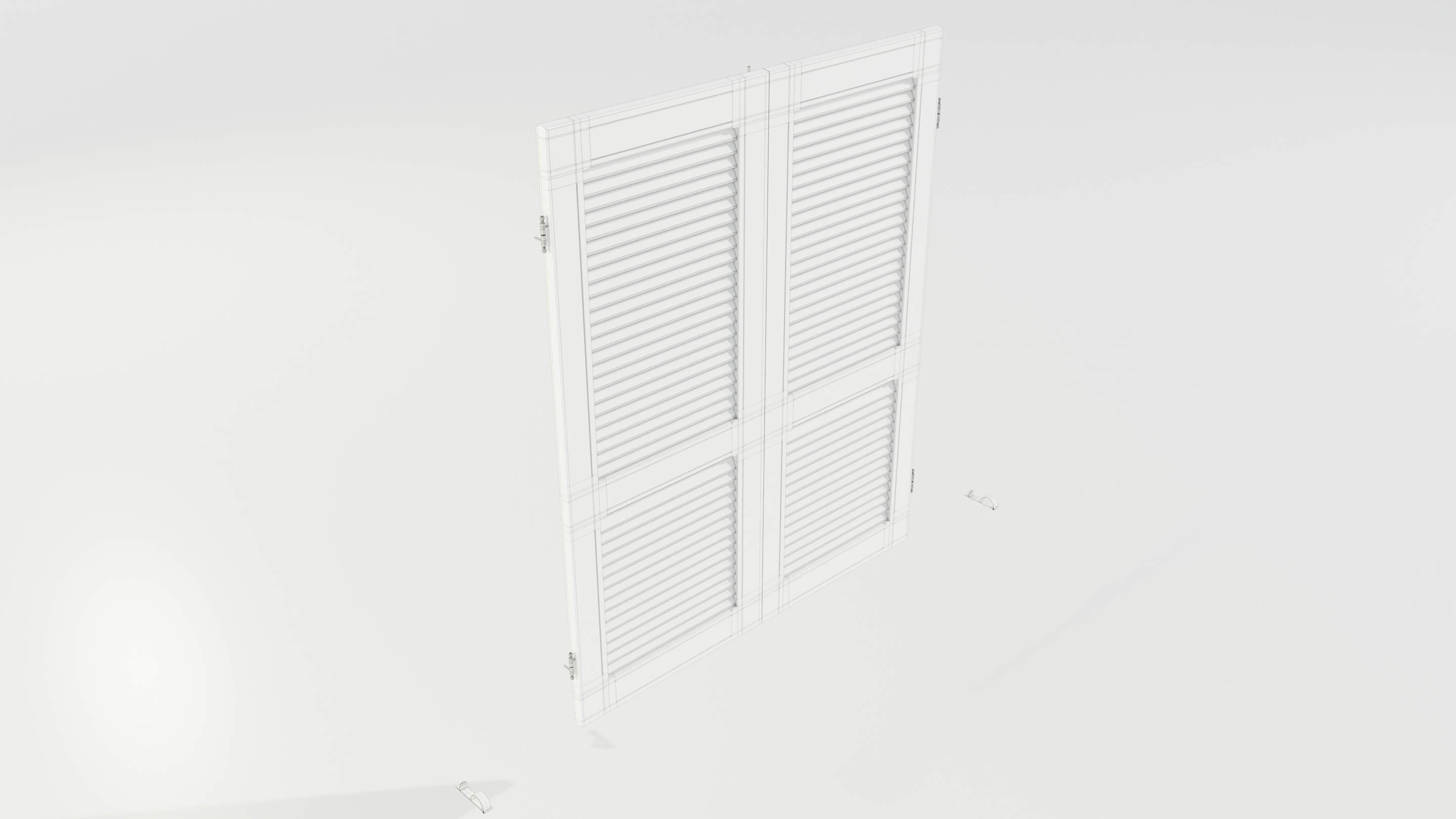 Wood Shutters - 3D Model by 3Dmae