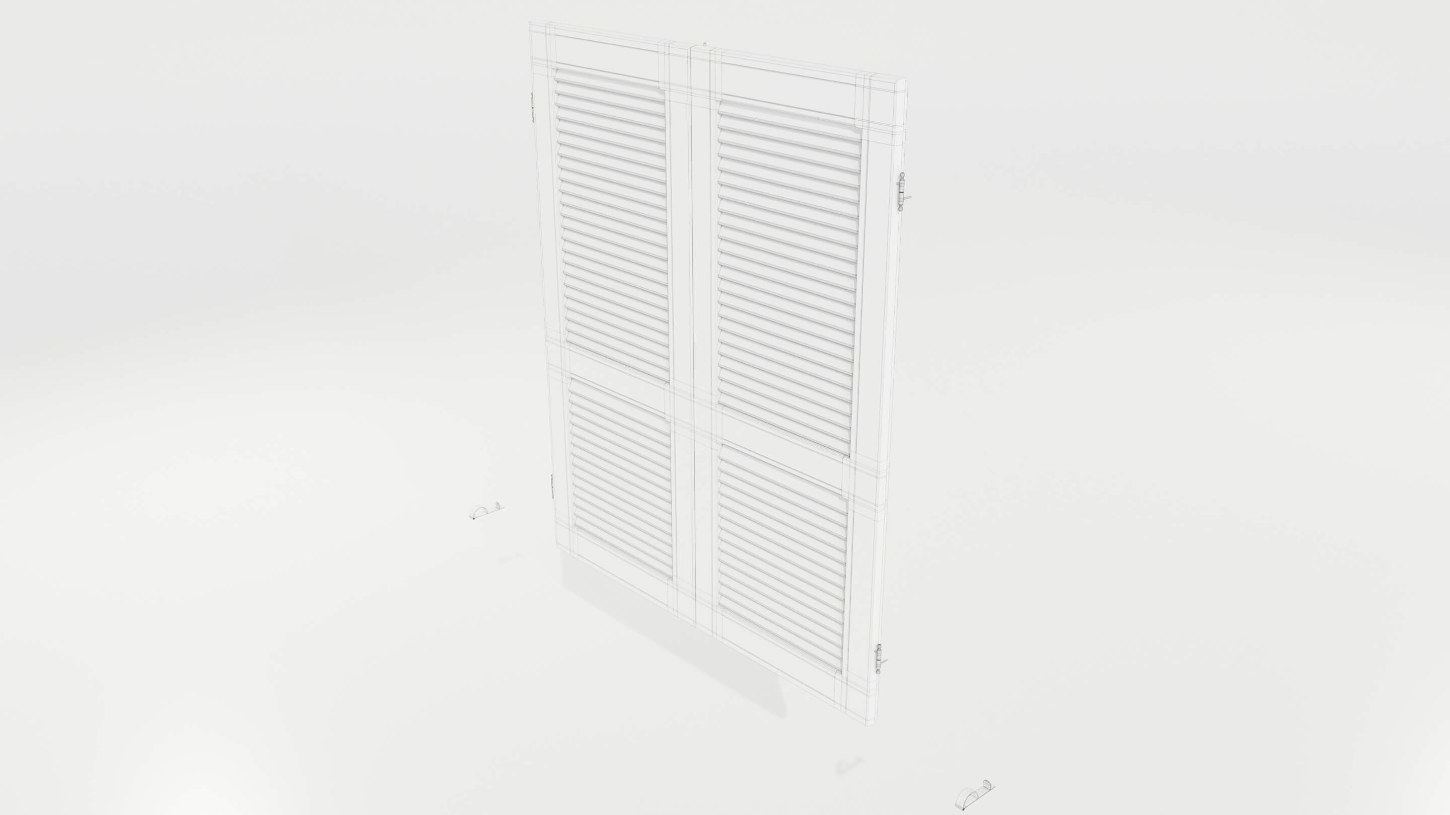Wood Shutters - 3D Model by 3Dmae