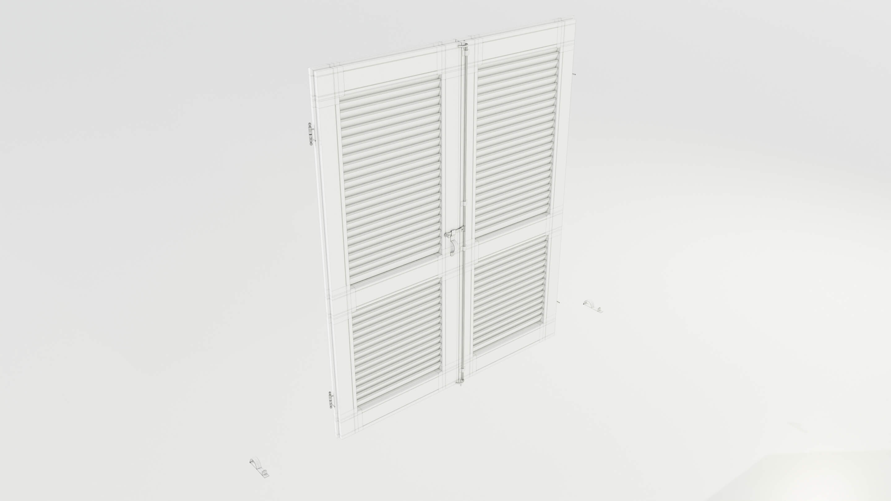 Wood Shutters - 3D Model by 3Dmae