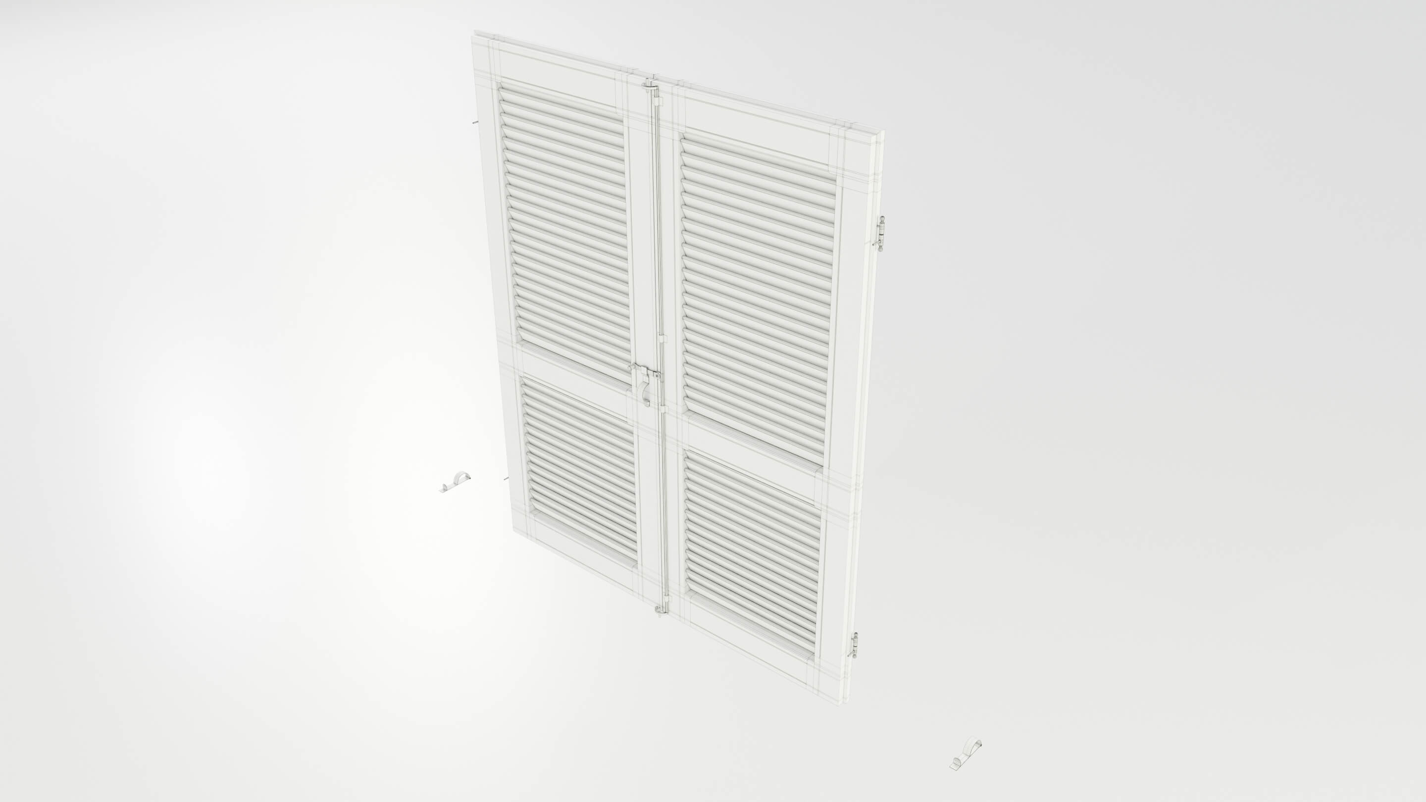 Wood Shutters - 3D Model by 3Dmae