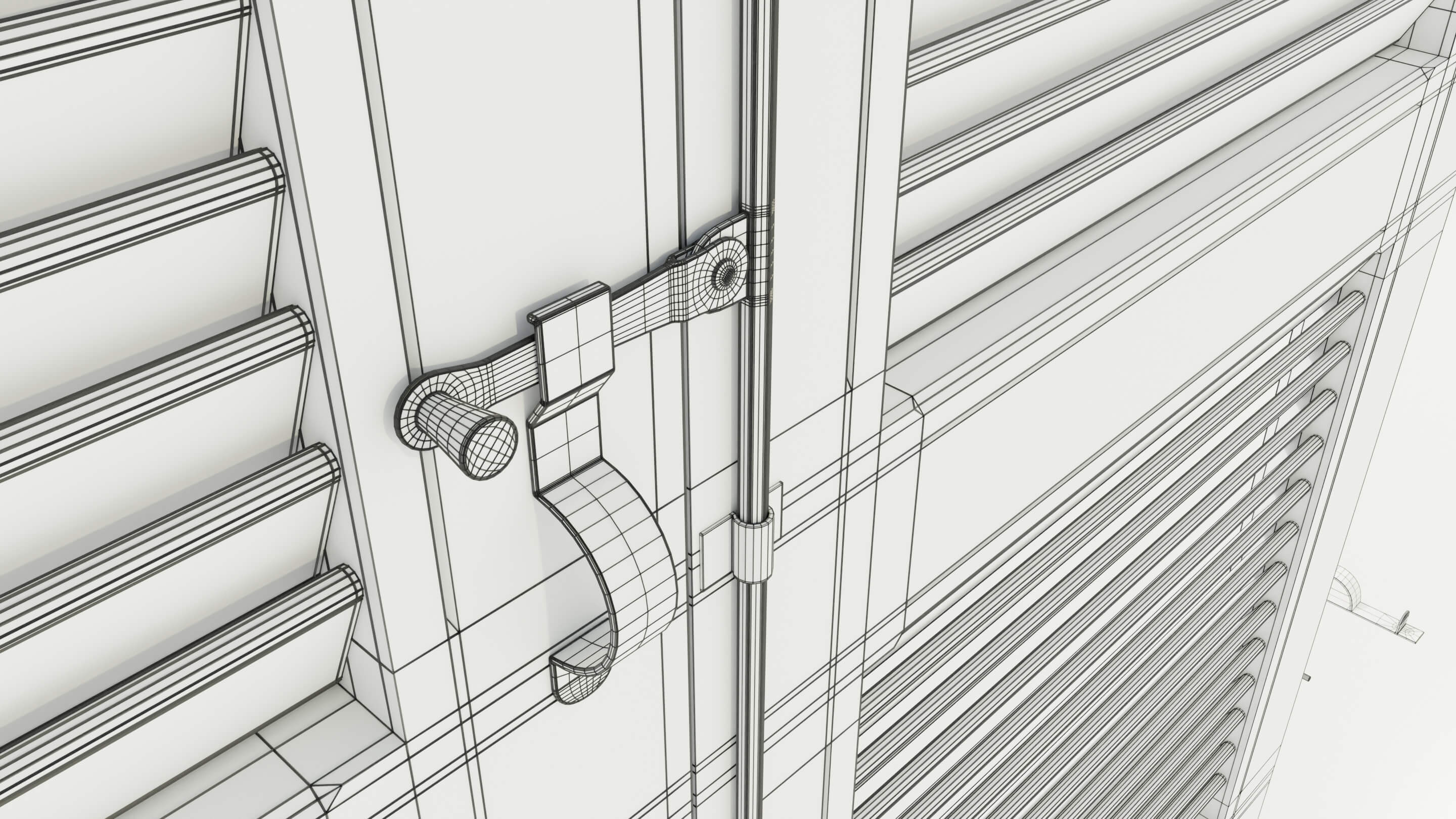 Wood Shutters - 3D Model by 3Dmae