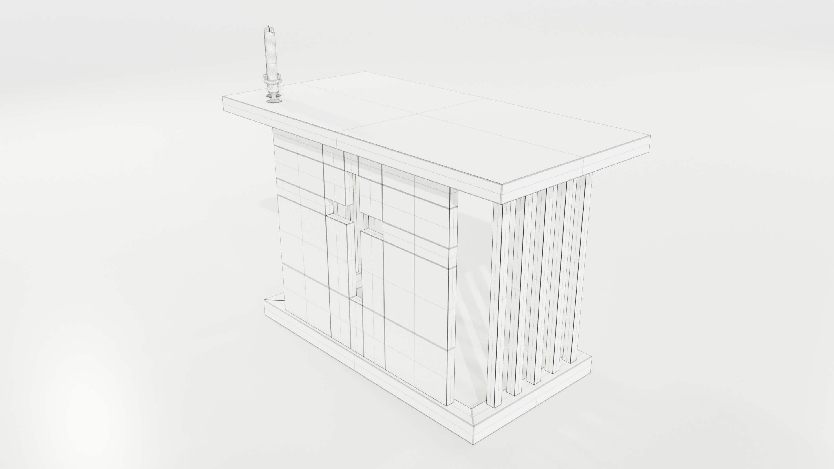 Wooden Altar - 3D Model by 3Dmae