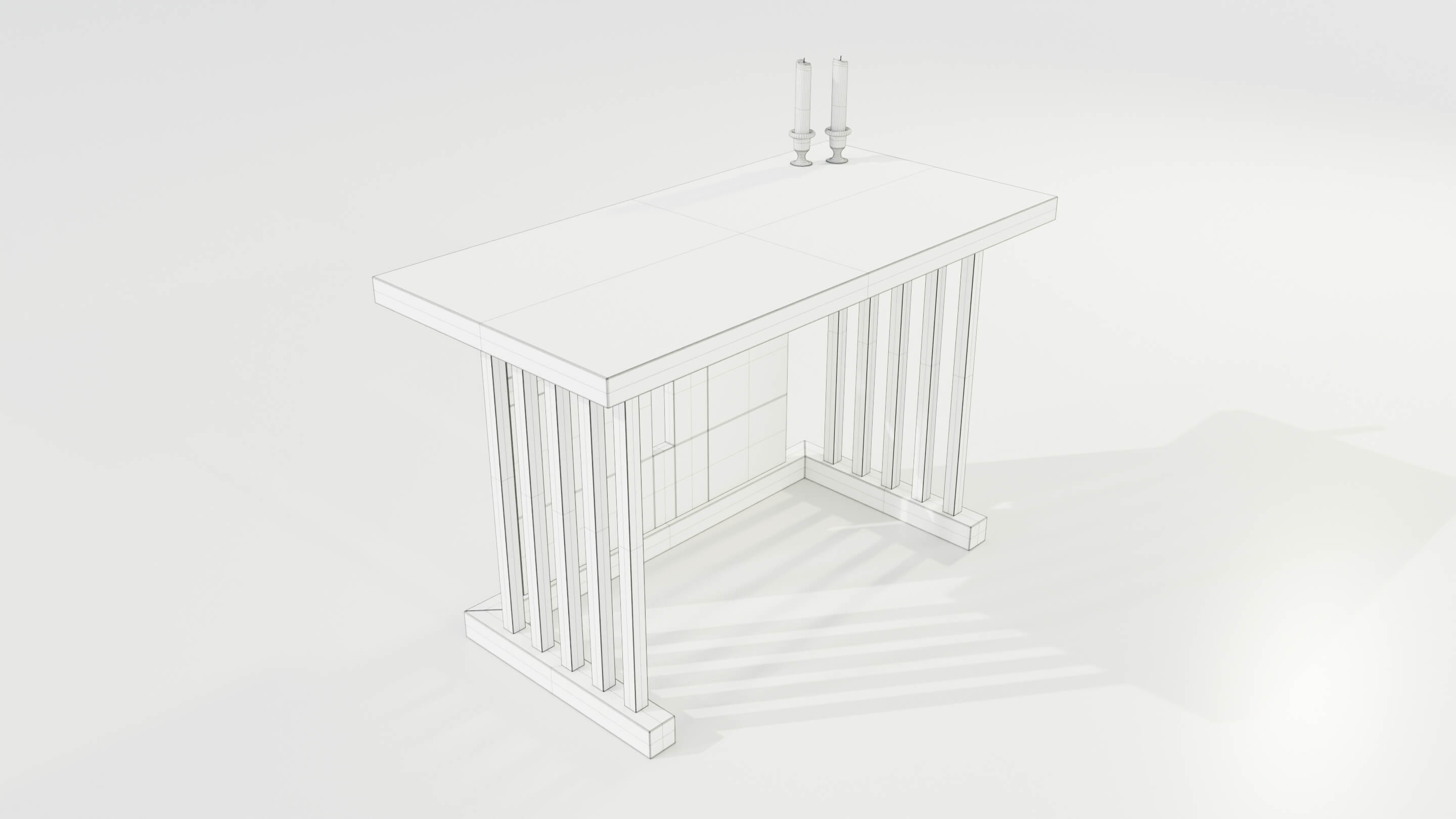 Wooden Altar - 3D Model by 3Dmae