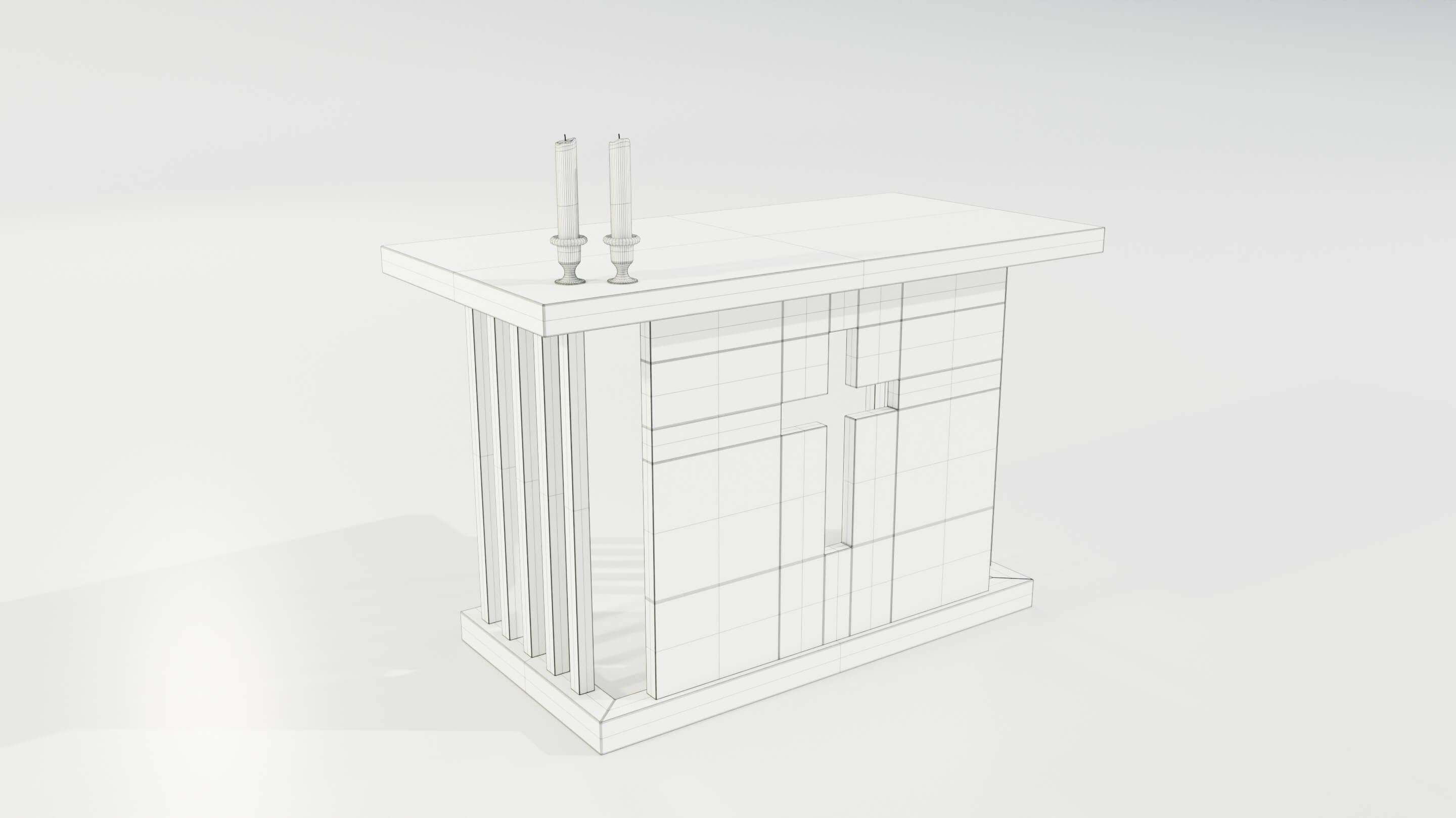 Wooden Altar - 3D Model by 3Dmae