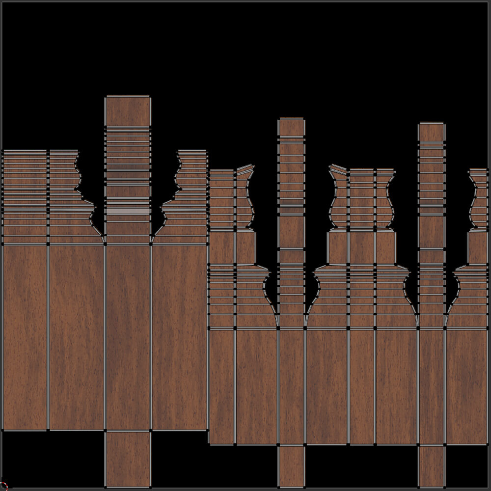 Wooden and Concrete Rafters - 3D Model by 3Dmae