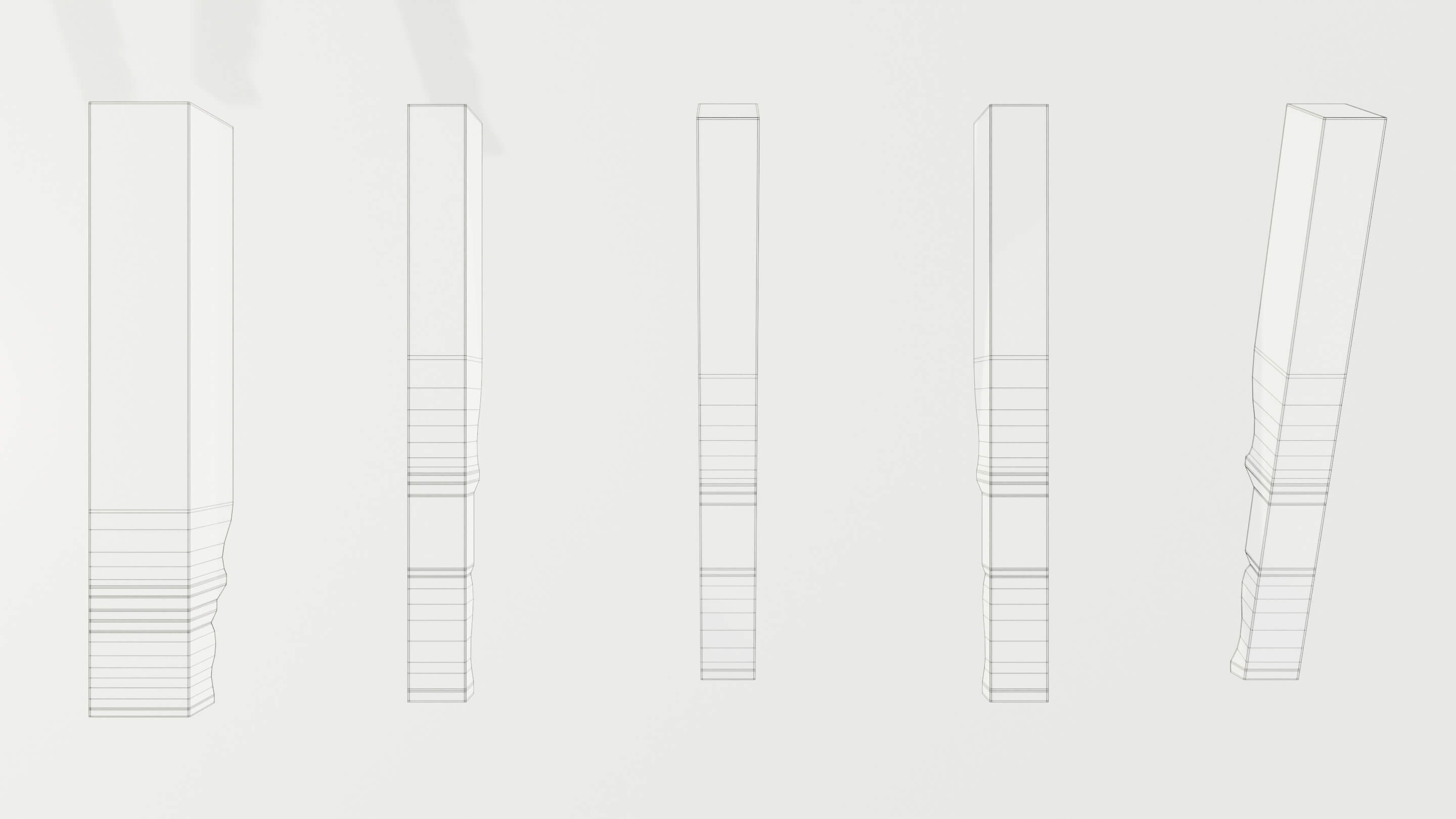 Wooden and Concrete Rafters - 3D Model by 3Dmae