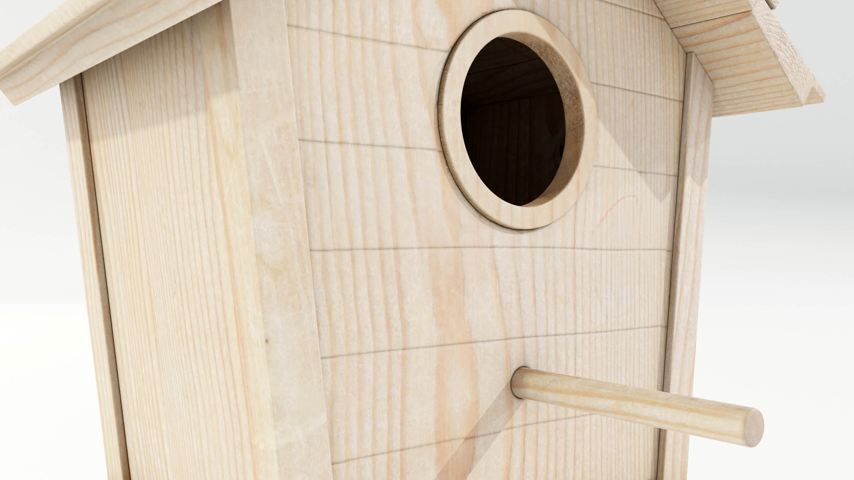 Wooden Birdhouse - 3D Model by 3Dmae