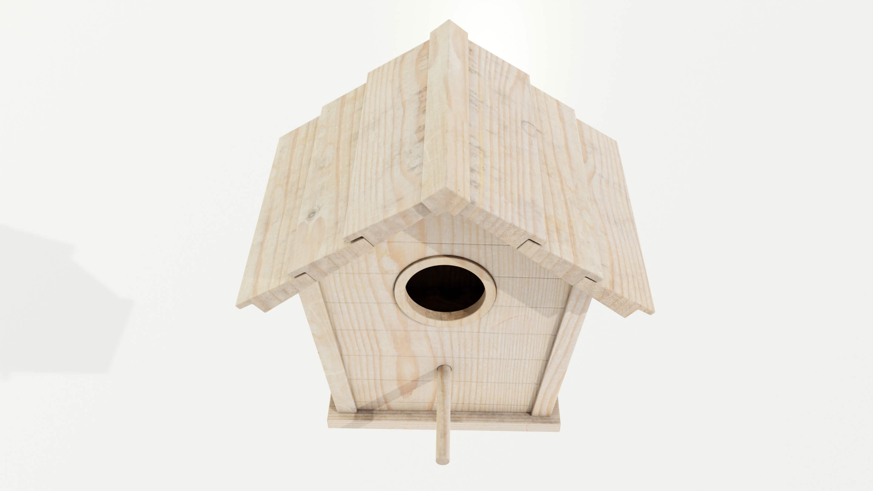 Wooden Birdhouse - 3D Model by 3Dmae