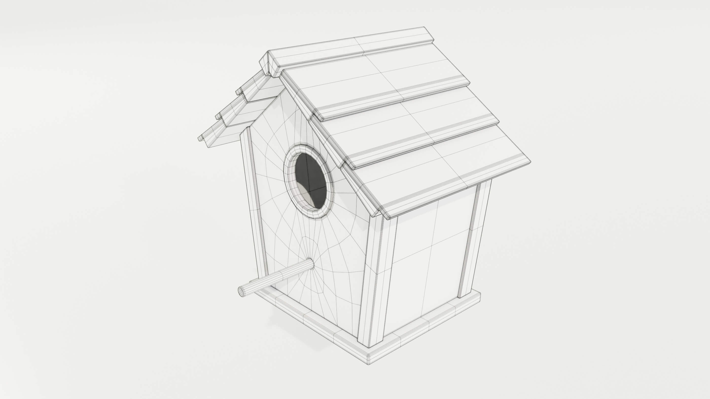 Wooden Birdhouse - 3D Model by 3Dmae