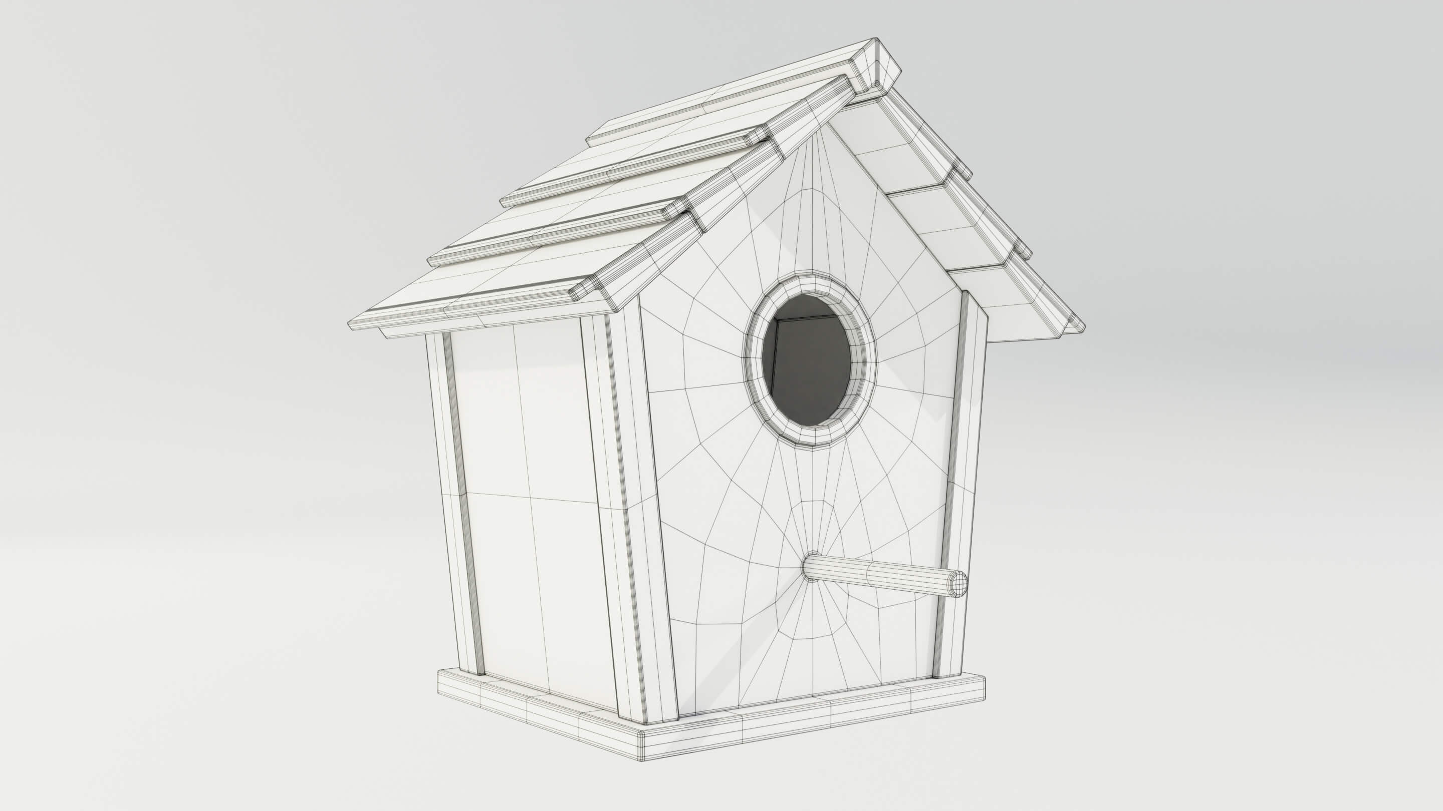 Wooden Birdhouse - 3D Model by 3Dmae