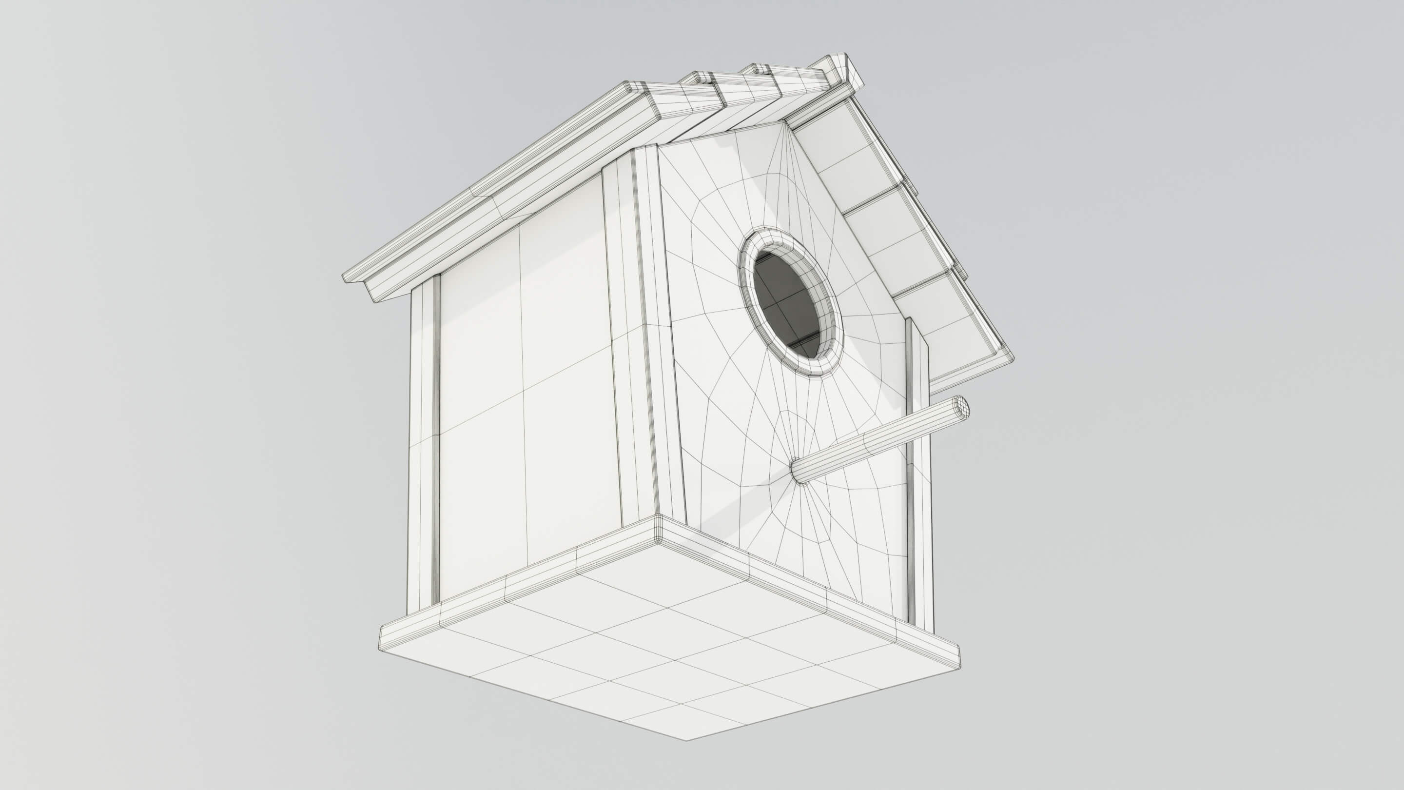 Wooden Birdhouse - 3D Model by 3Dmae