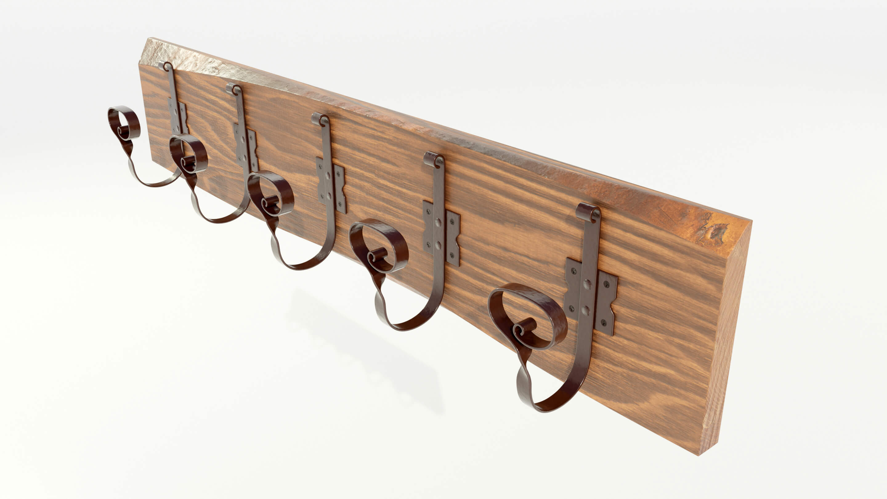Wooden Coat Rack - 3D Model by 3Dmae